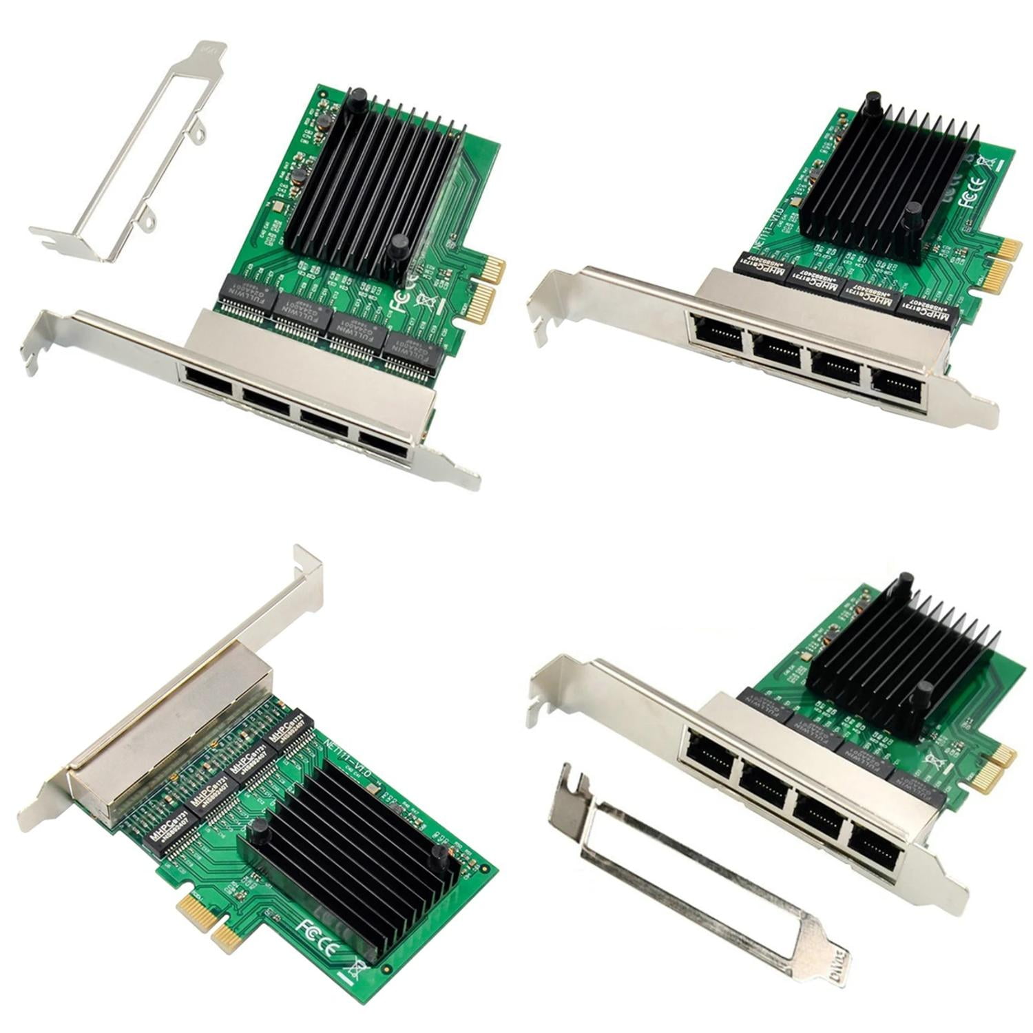 DUFDERIA High-Speed RJ-45 Ethernet 4-Port Server Adapter with Gigabit ...