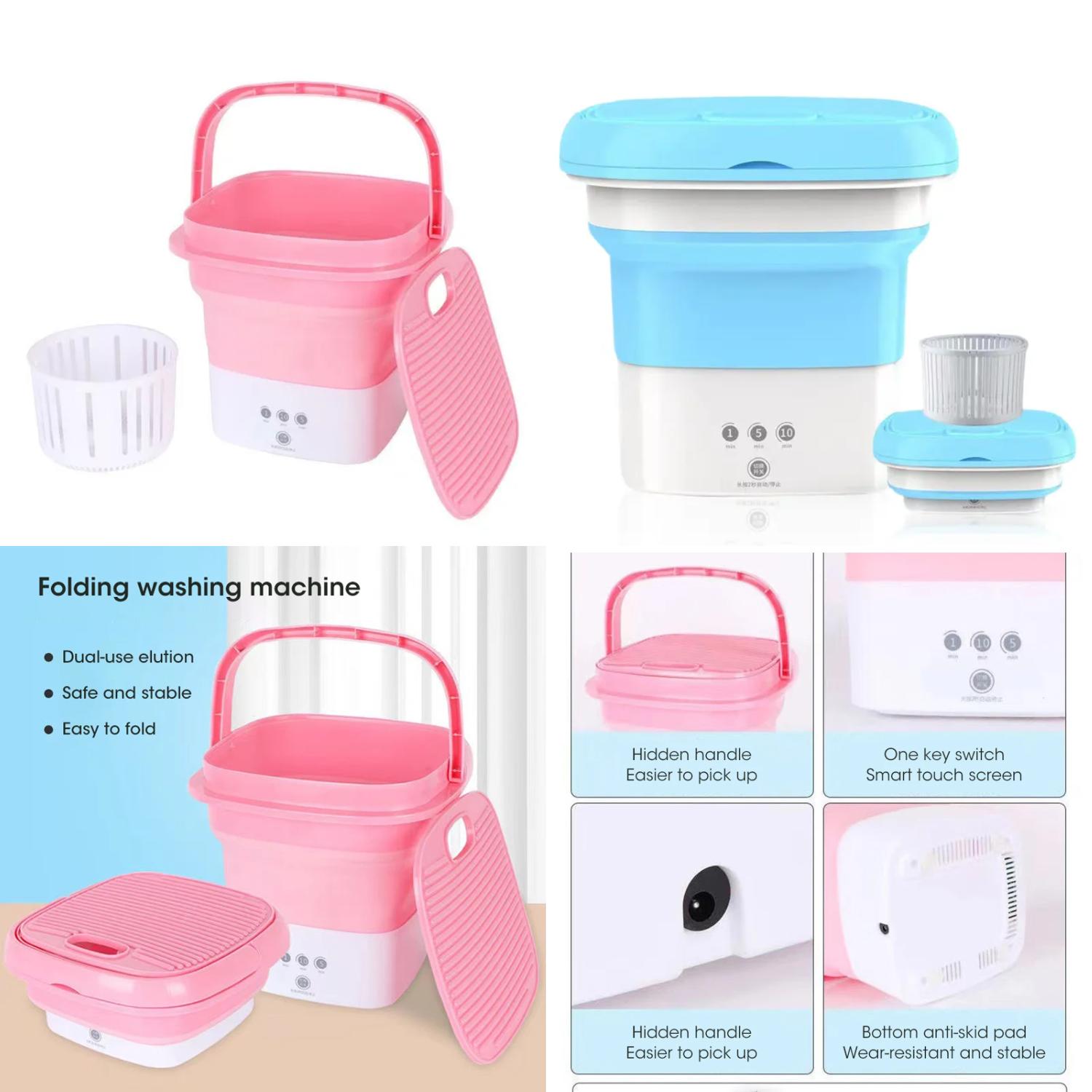 DUFDERIA Ideal Compact Folding Mini Washing Machine with Drying ...