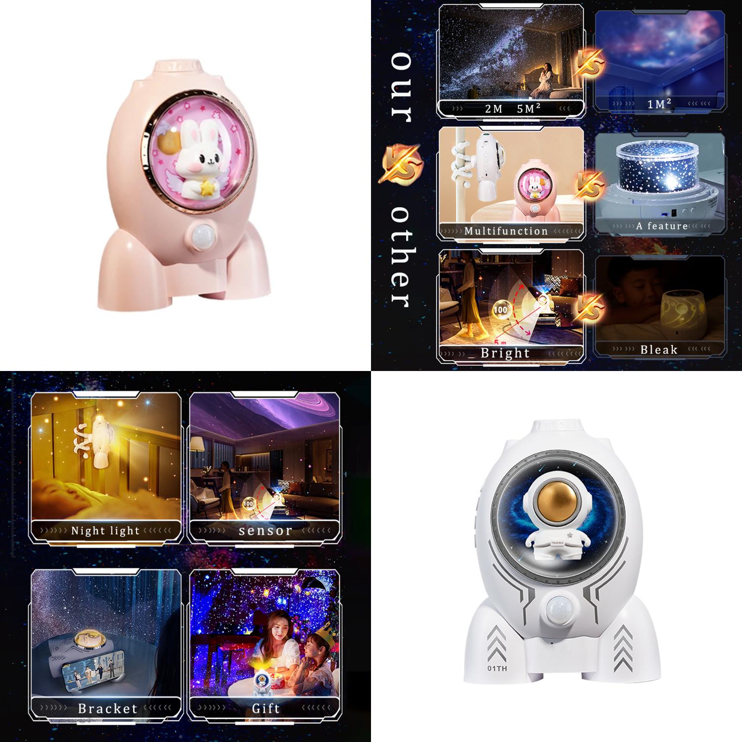 DUFDERIA Incredible Celestial Sky Rotating Projector - Stunning Unique ...