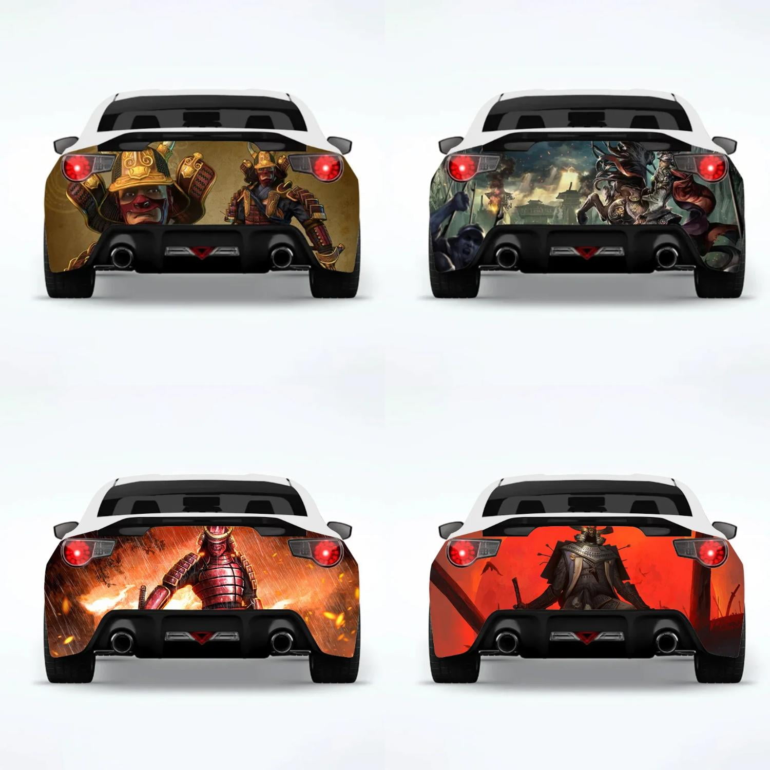 DUFDERIA Japanese Samurai Itasha Car Wrap Rear Car Stickers The Car ...