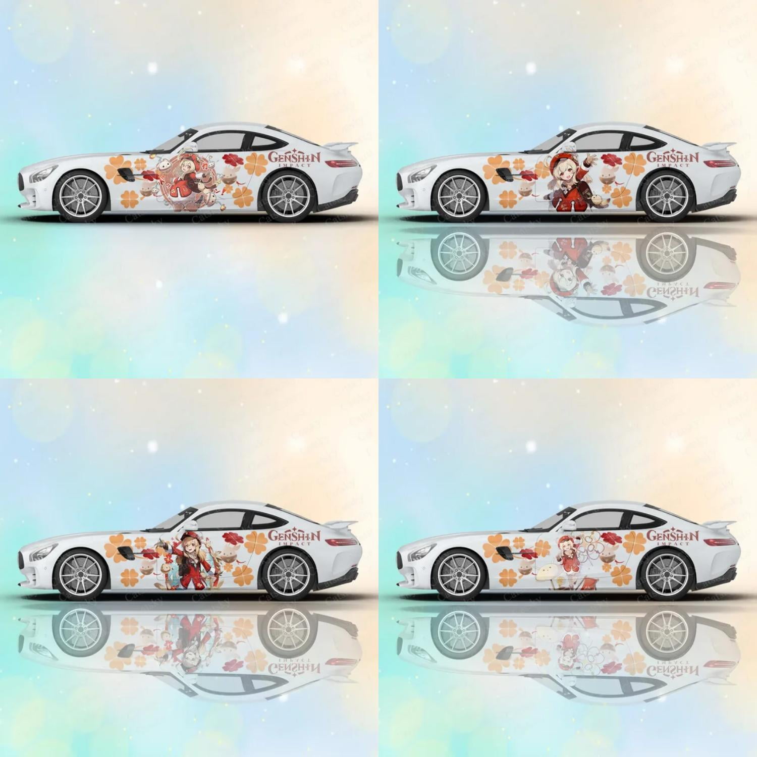 DUFDERIA Klee (Genshin ) Anime Car Body Stickers Anime Itasha Vinyl Car ...