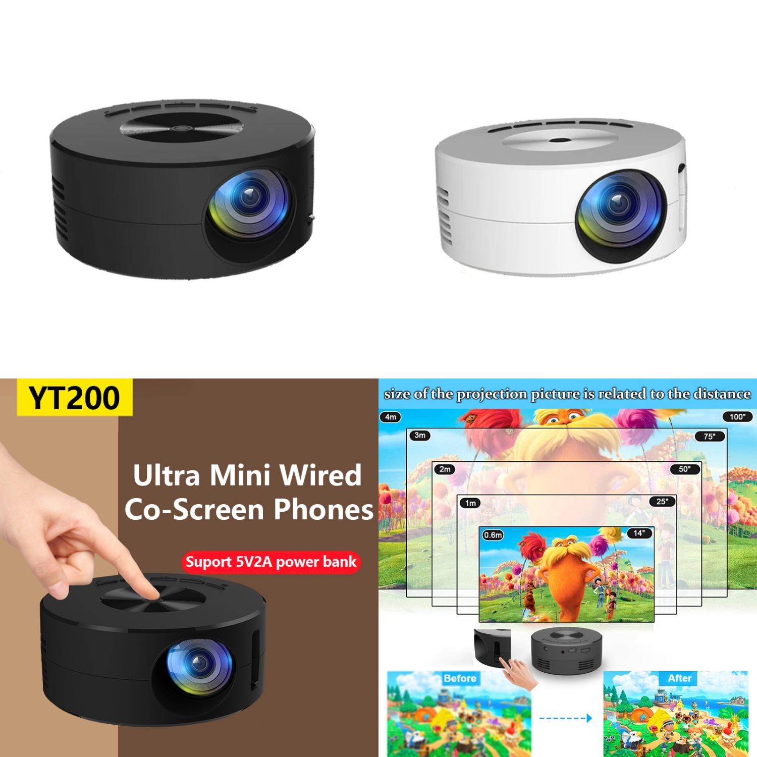 DUFDERIA LED Projector Android Media Player Audio Portable Projector ...