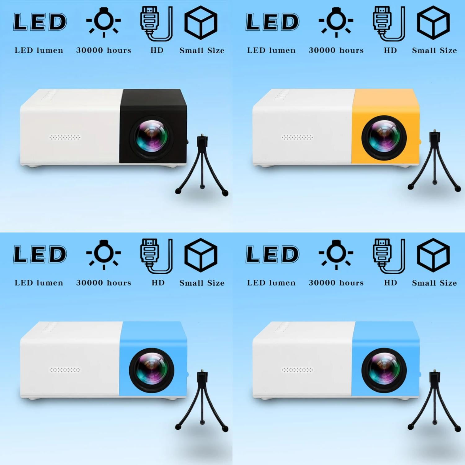 DUFDERIA Led Office YG300 Projector HD mini projector - Walmart.com