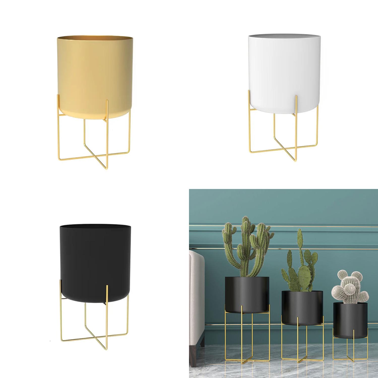 DUFDERIA Luxurious chic and elegant modern large light gold metal floor ...