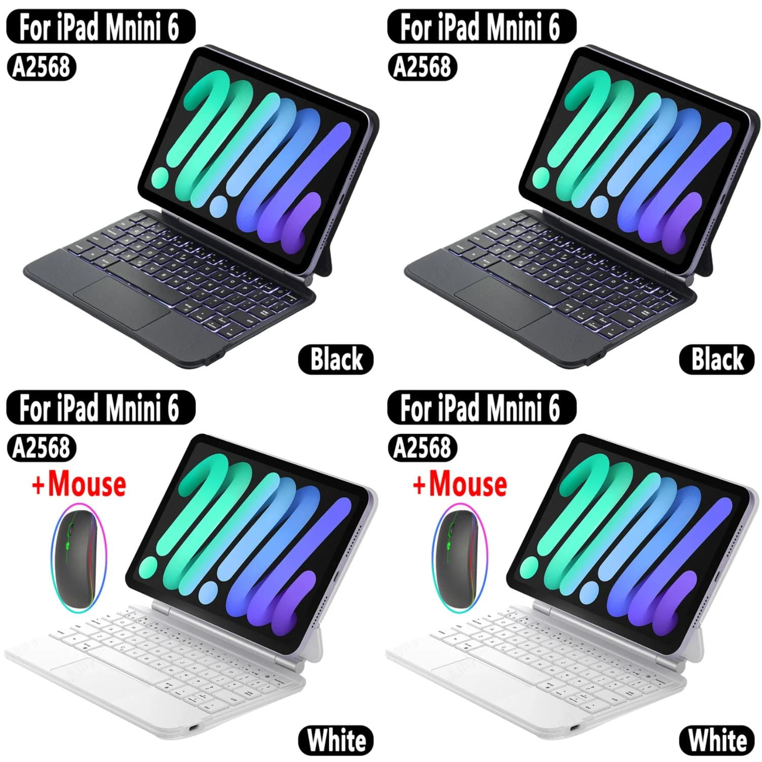 DUFDERIA Magic Stylish 2021 6th Gen Mini Keyboard Case - Multilingual ...