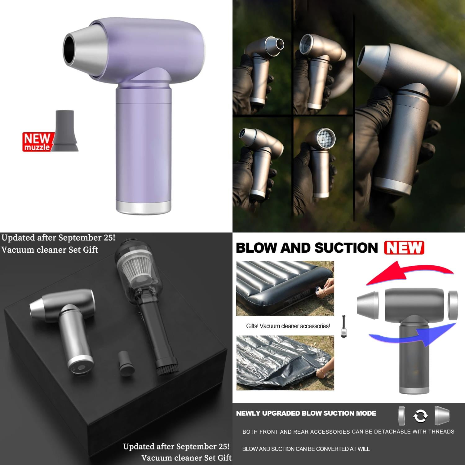 DUFDERIA Mini Jet Turbo Fan Air Blower Rechargeable Compressed Air ...