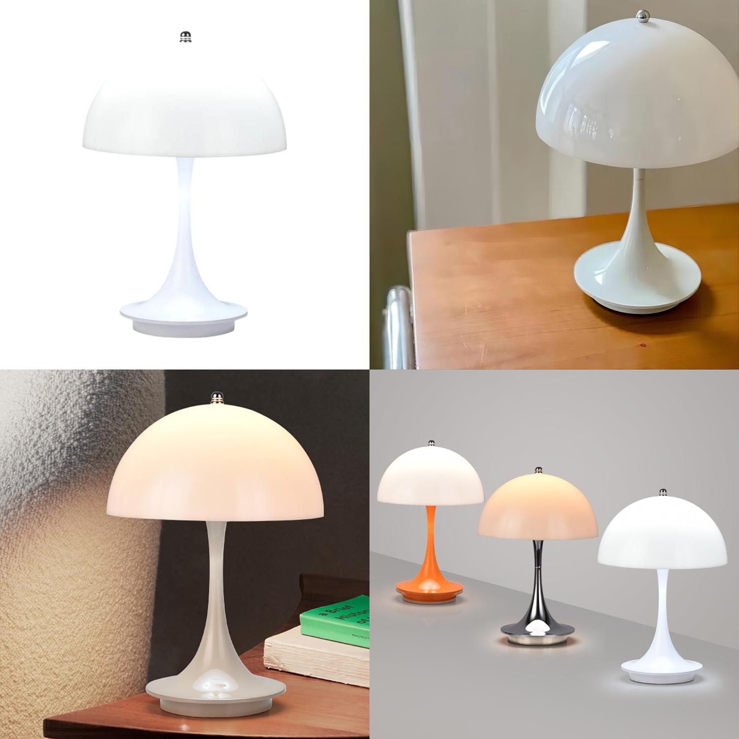 DUFDERIA Modern high-end Danish Nordic mushroom table lamp with ...