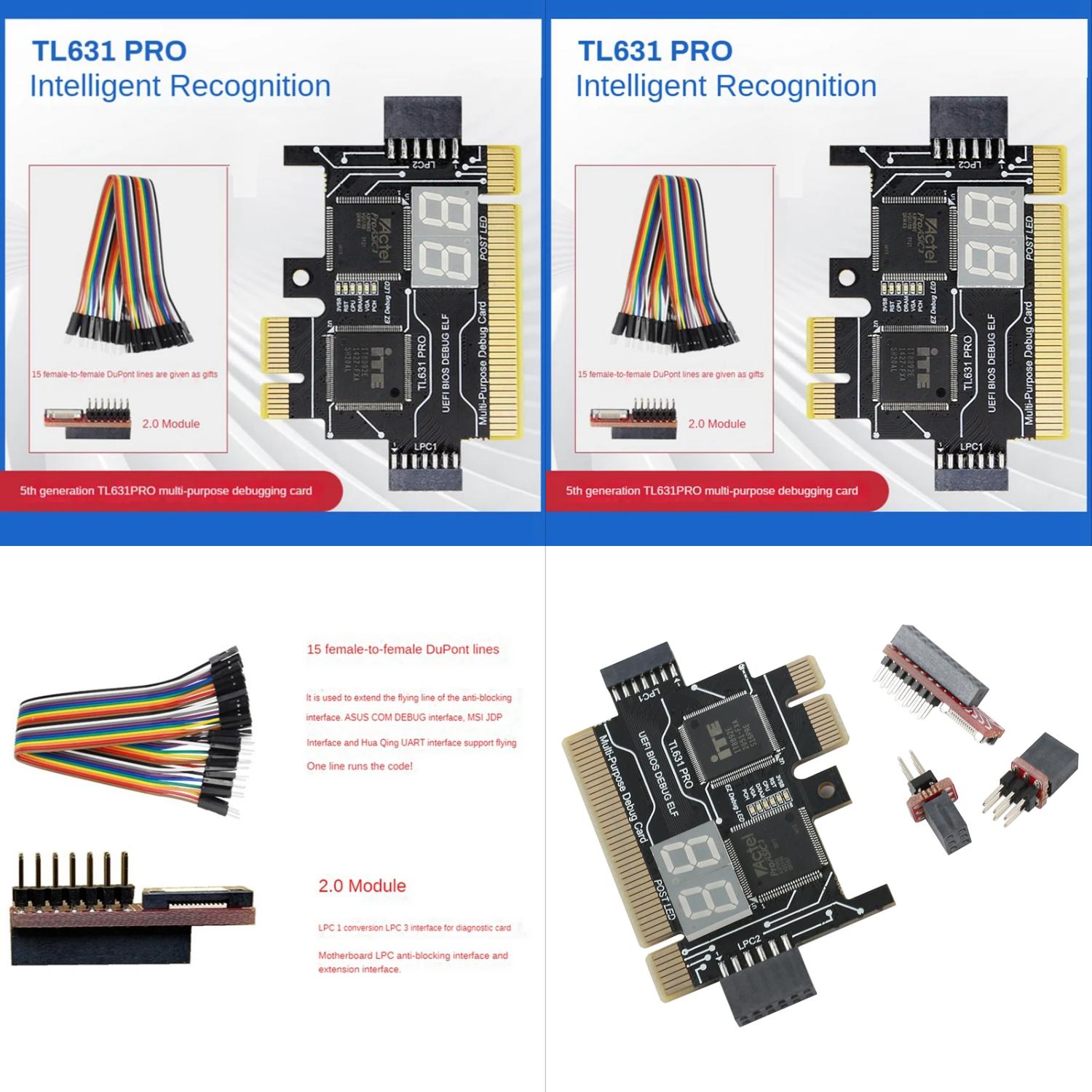 DUFDERIA Multifunction LPC-DEBUG Card PCI PCI-E LPC Motherboard ...