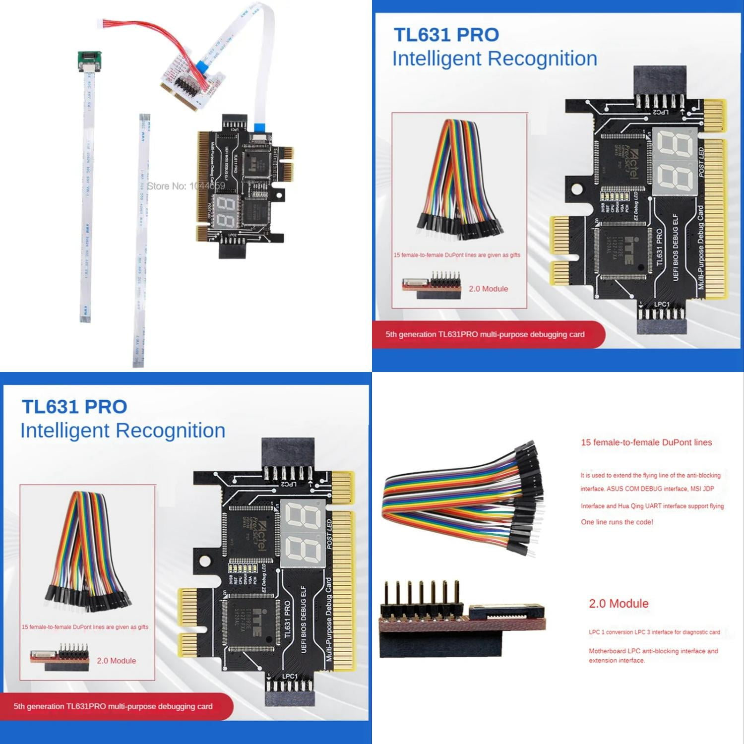 Dufderia Multifunction Lpc Debug Card Pci Pci E Lpc Motherboard