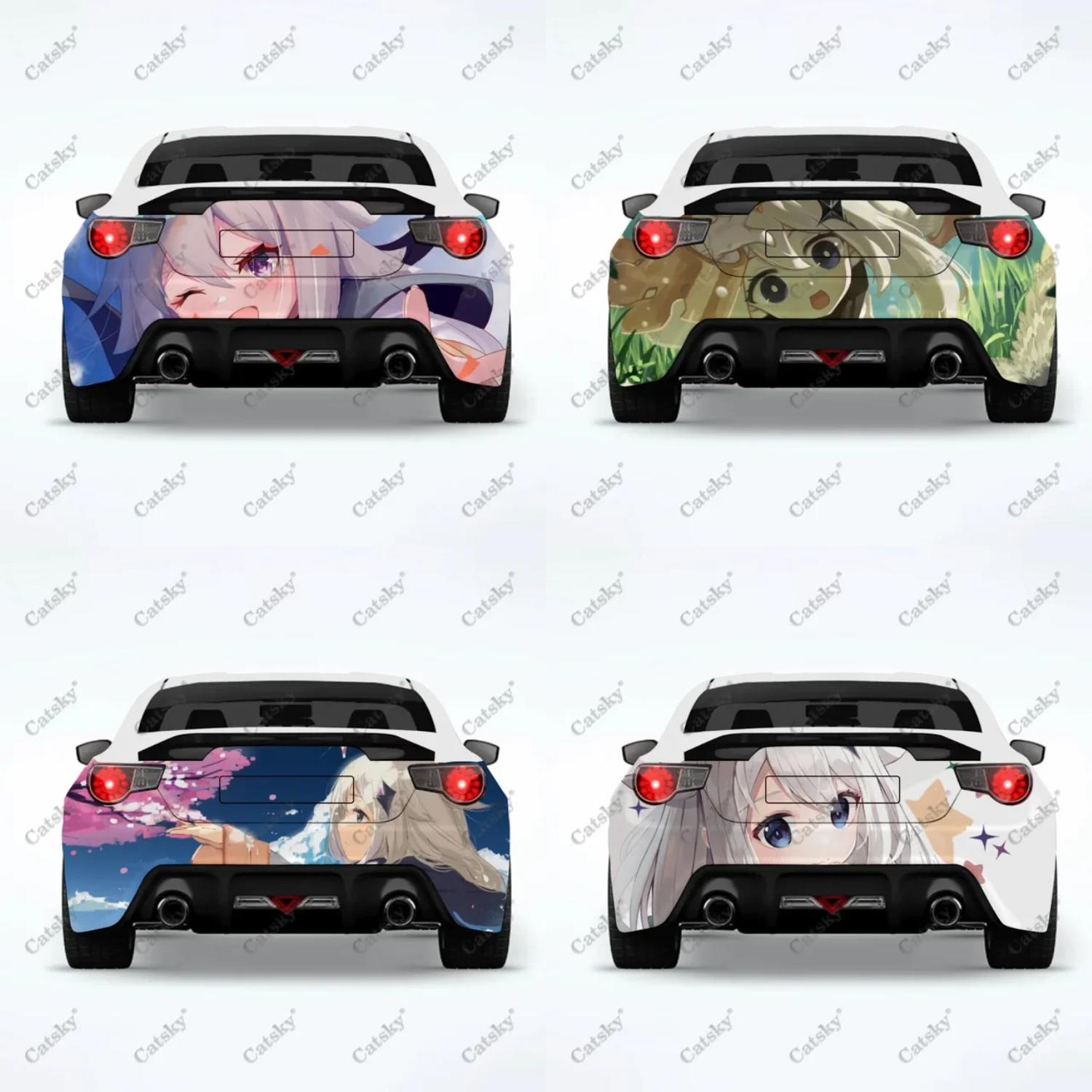 DUFDERIA Paimon Genshin Rear Wrap Car Sticker Car Decal Creative ...