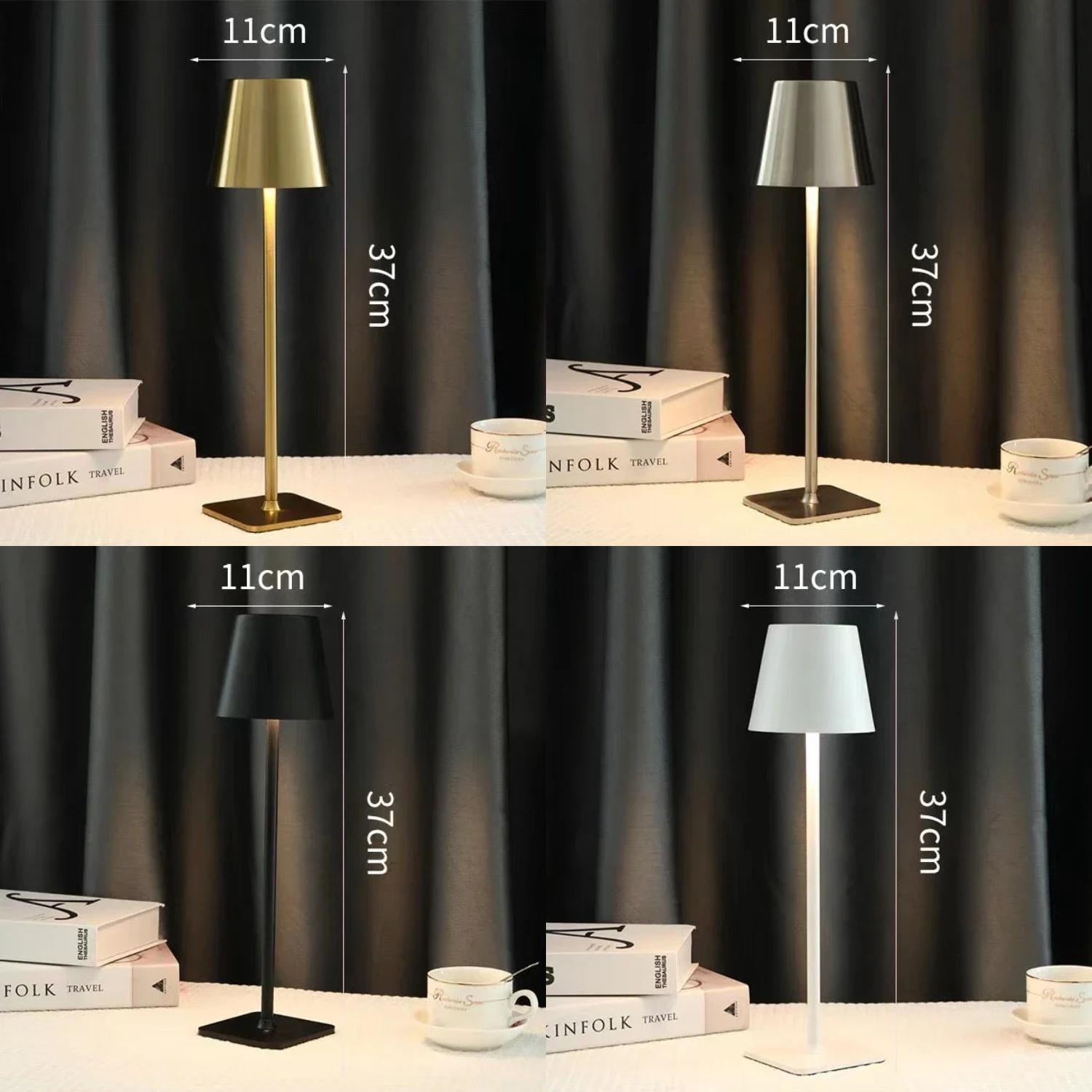 DUFDERIA Rechargeable Table Lamp Modern LED Portable USB Touch Switch ...