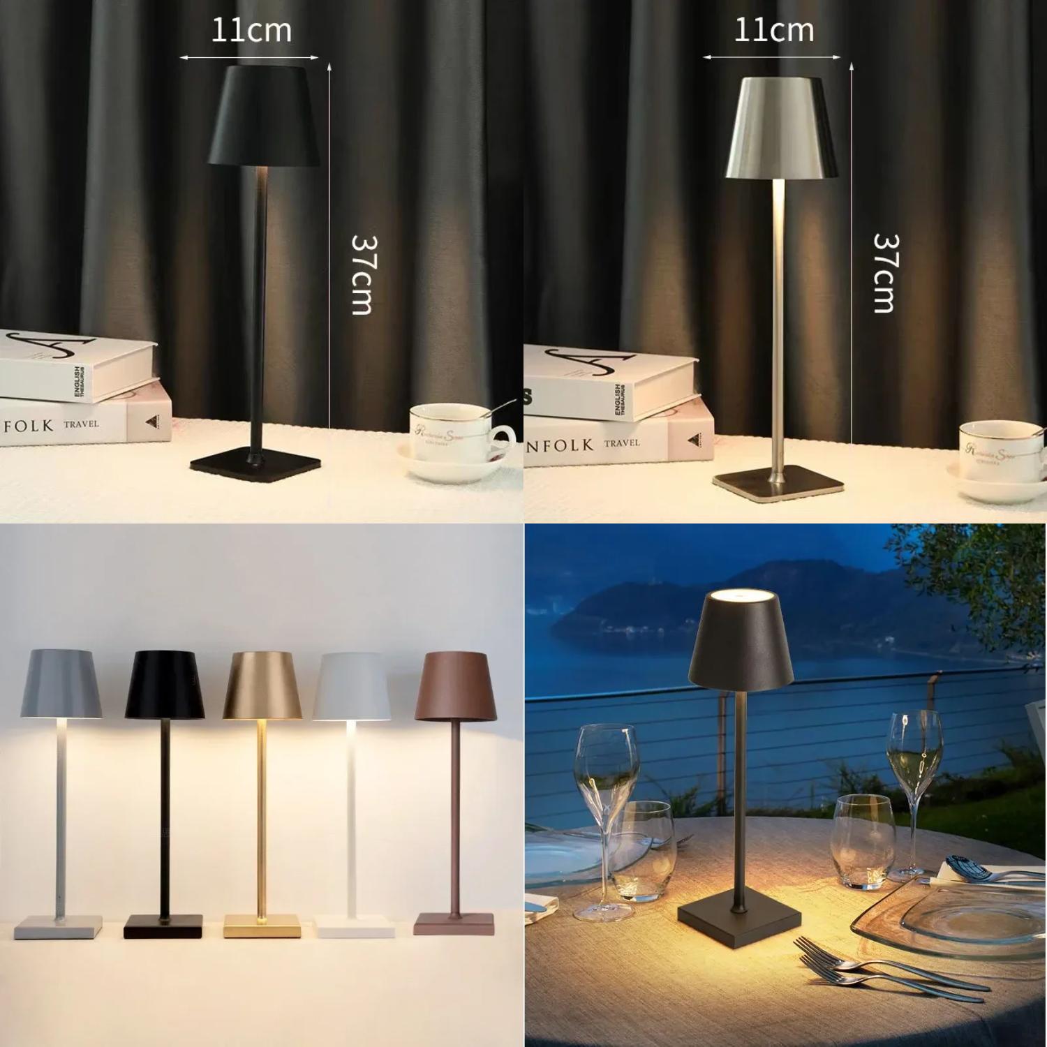 DUFDERIA Rechargeable Table Lamp Modern LED USB Touch Switch Night ...
