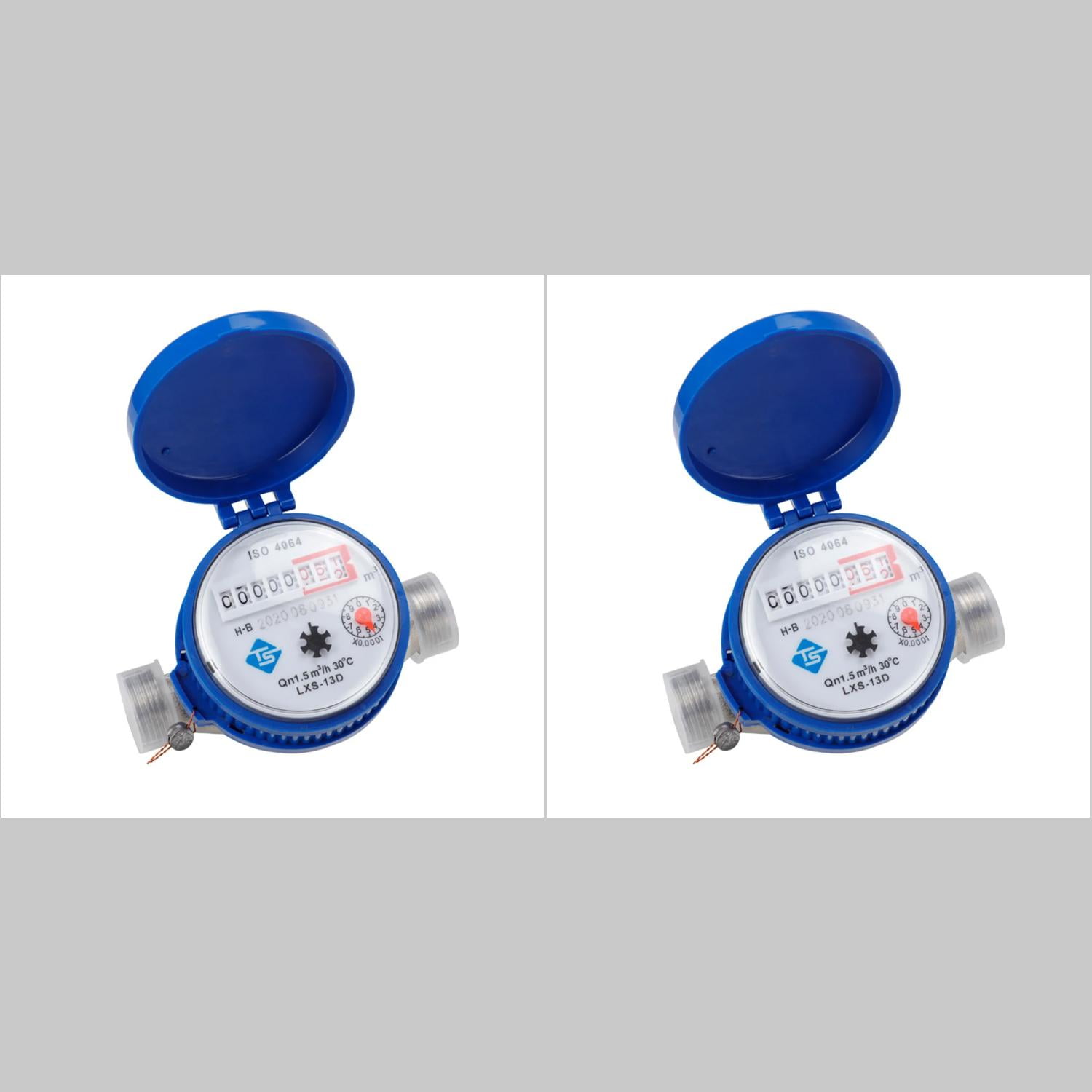 DUFDERIA Smart Water Meter Digital Display Pointer Flow Measuring ...