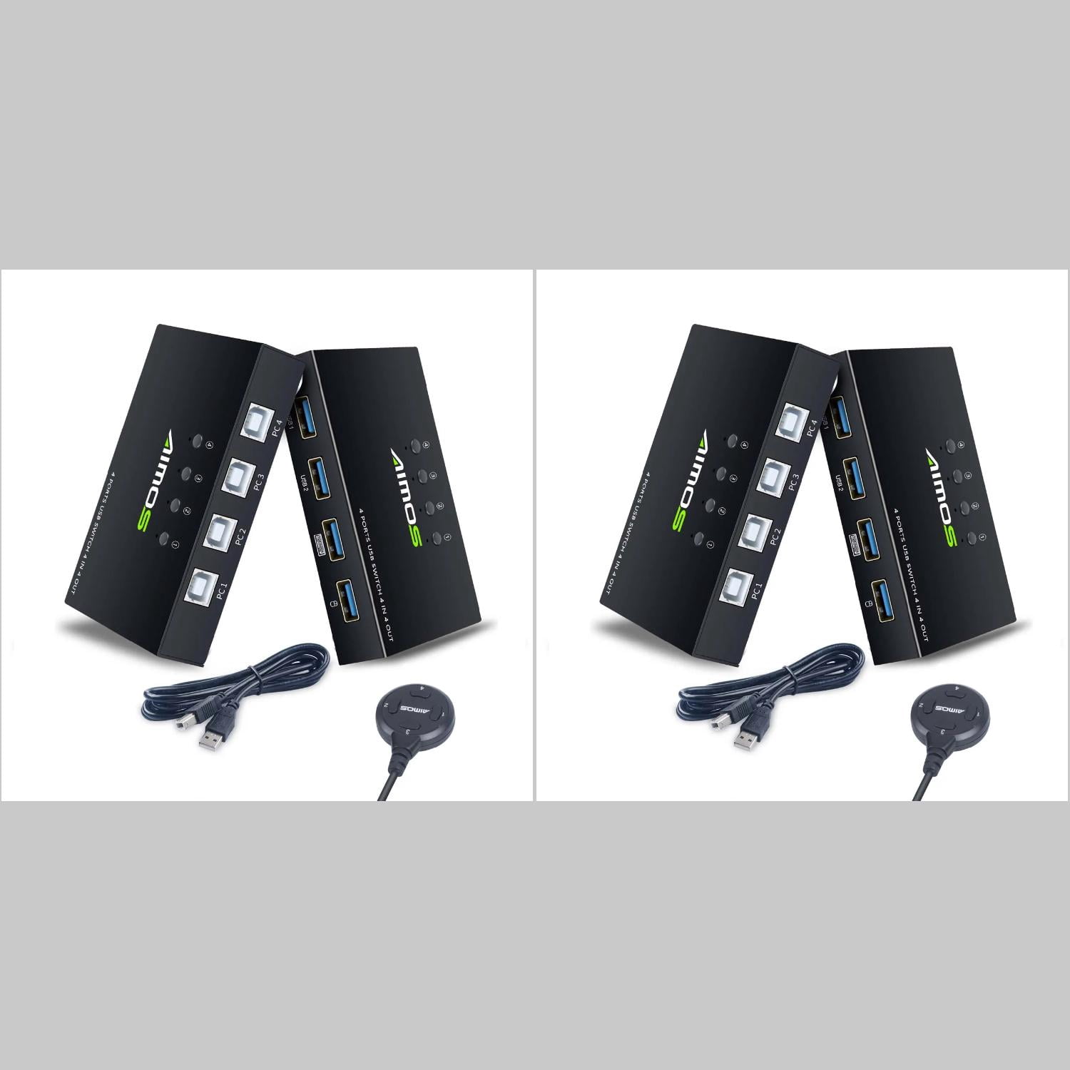 DUFDERIA Usb hub 4 In 4 Out USB network switch game Splitter Adapter ...