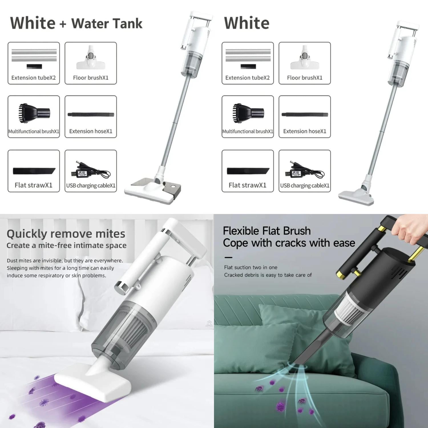 DUFDERIA Versatile Powerful Wireless Handheld 5-in-1 Vacuum Cleaner ...