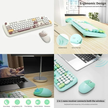 Wireless Keyboard and Mouse Combo, RGB Backlit, Rechargeable 3800mAh ...
