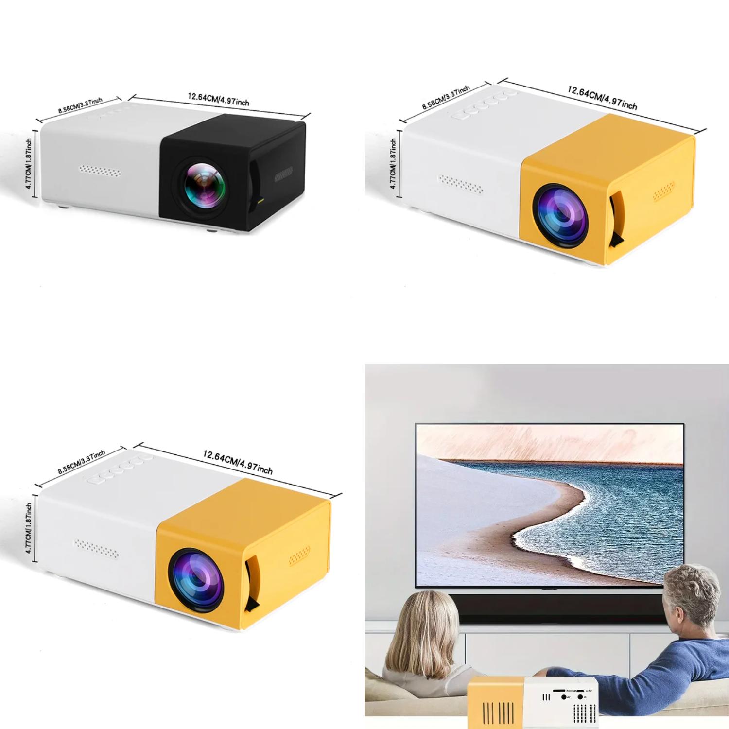 DUFDERIA YG300 Mini projector HD portable projector LED plug-in mobile ...