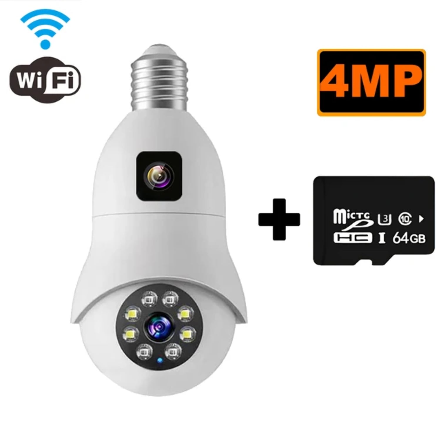 DUFDIE 8MP HD 4K Bulb Camera CCTV Surveillance IP Night Vision Smart ...