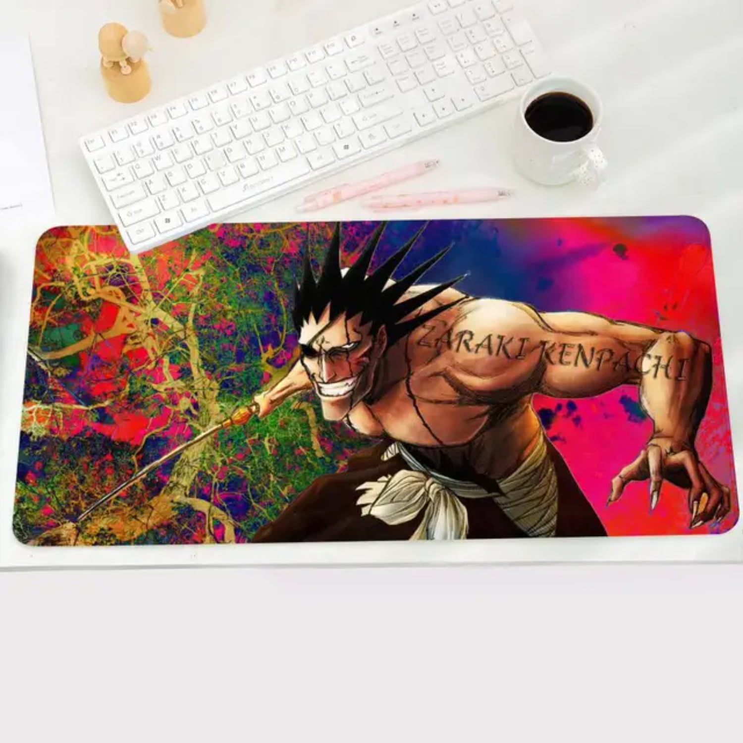 DUFDIE Bleach Kenpachi Zaraki Big Mouse Pad Large Anime Desk Mat Luxury ...