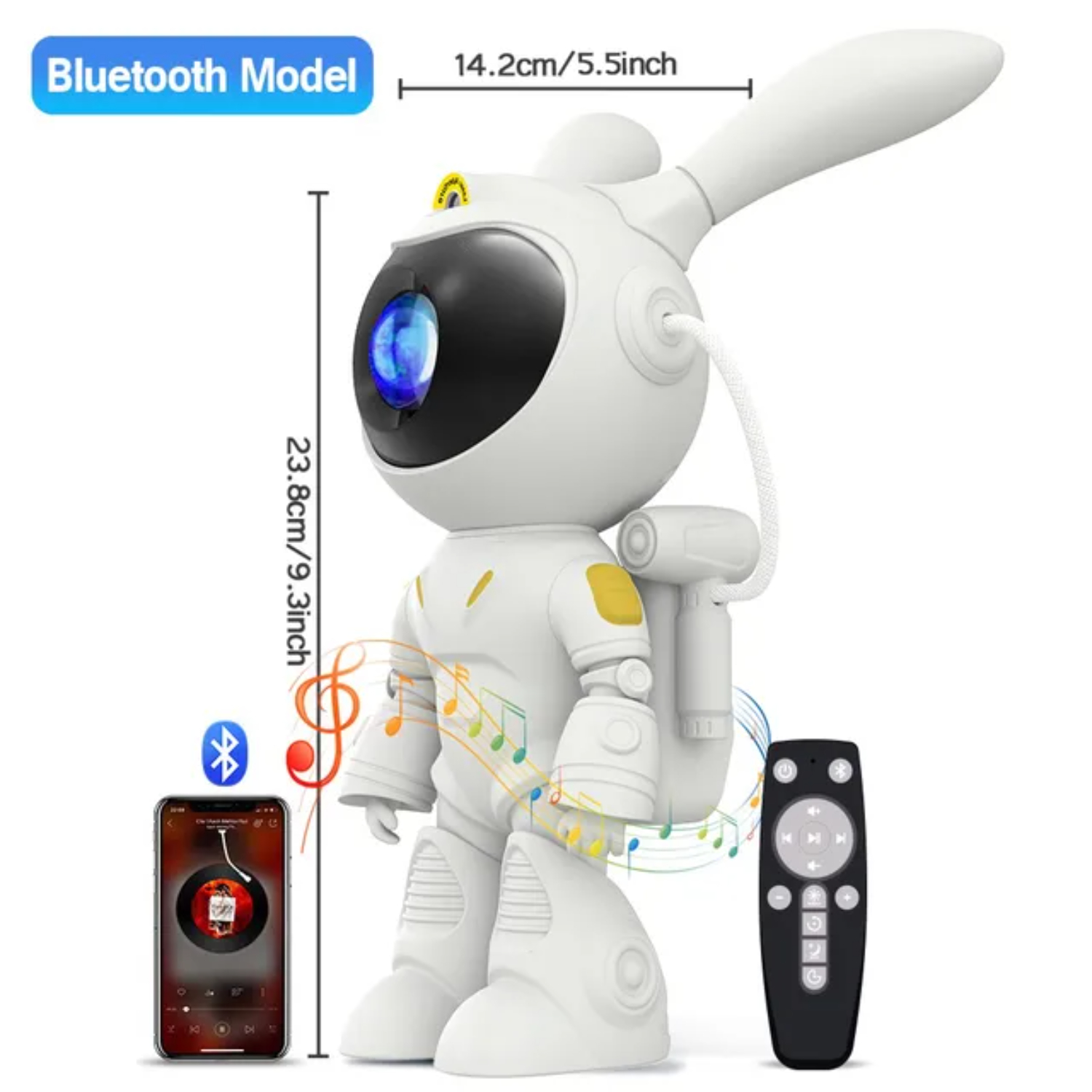 DUFDIE Bluetooth Standing position space rabbit projector with unique ...