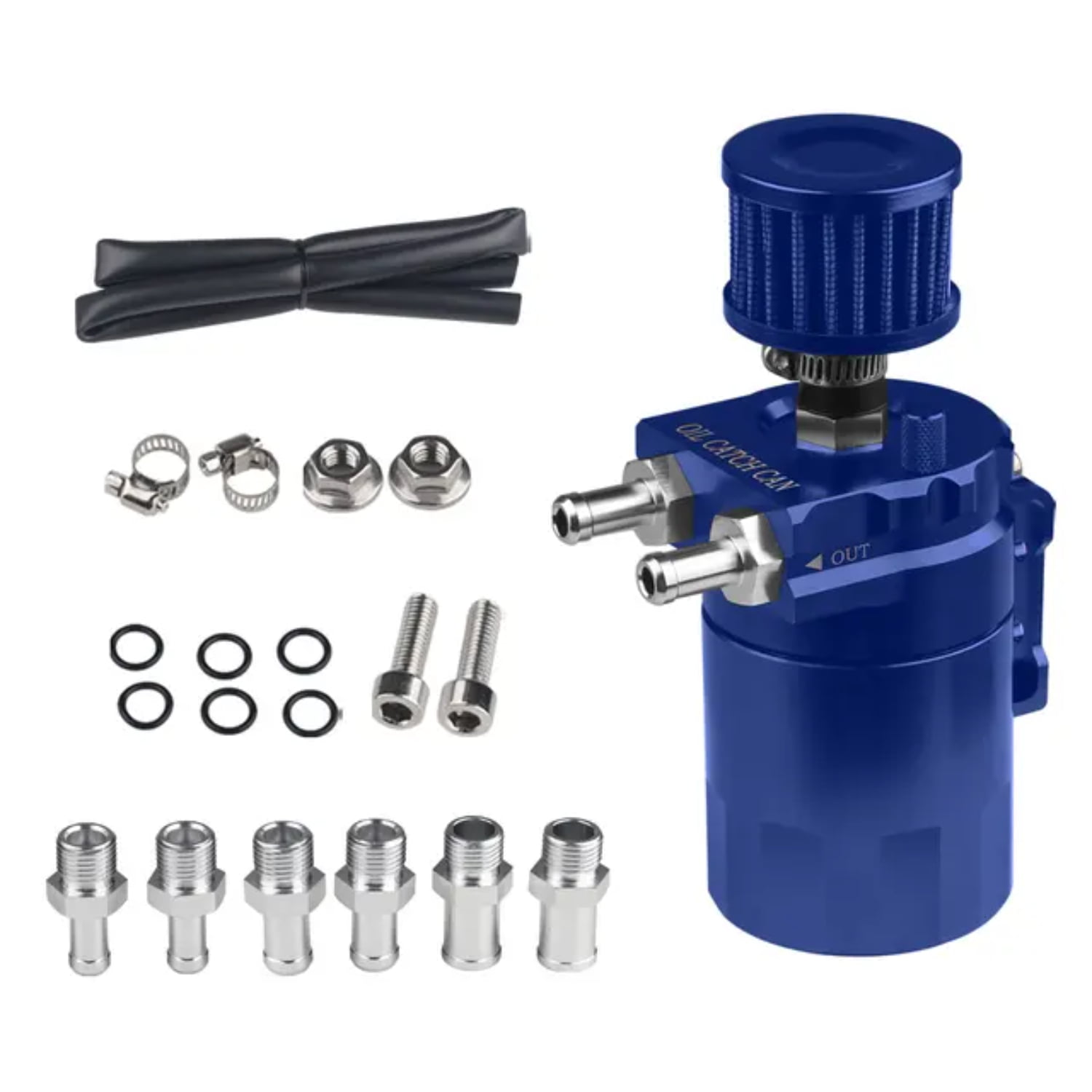DUFDIE Car Oil Catch Can 300ml Baffled Aluminum Fittings Engine Oil ...