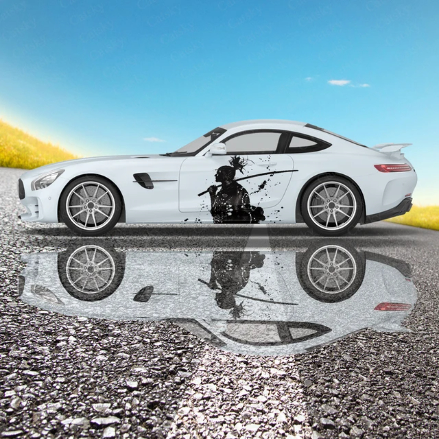 DUFDIE Custom Samurai Racing Side Wrap Abstract Stripes Decals ...