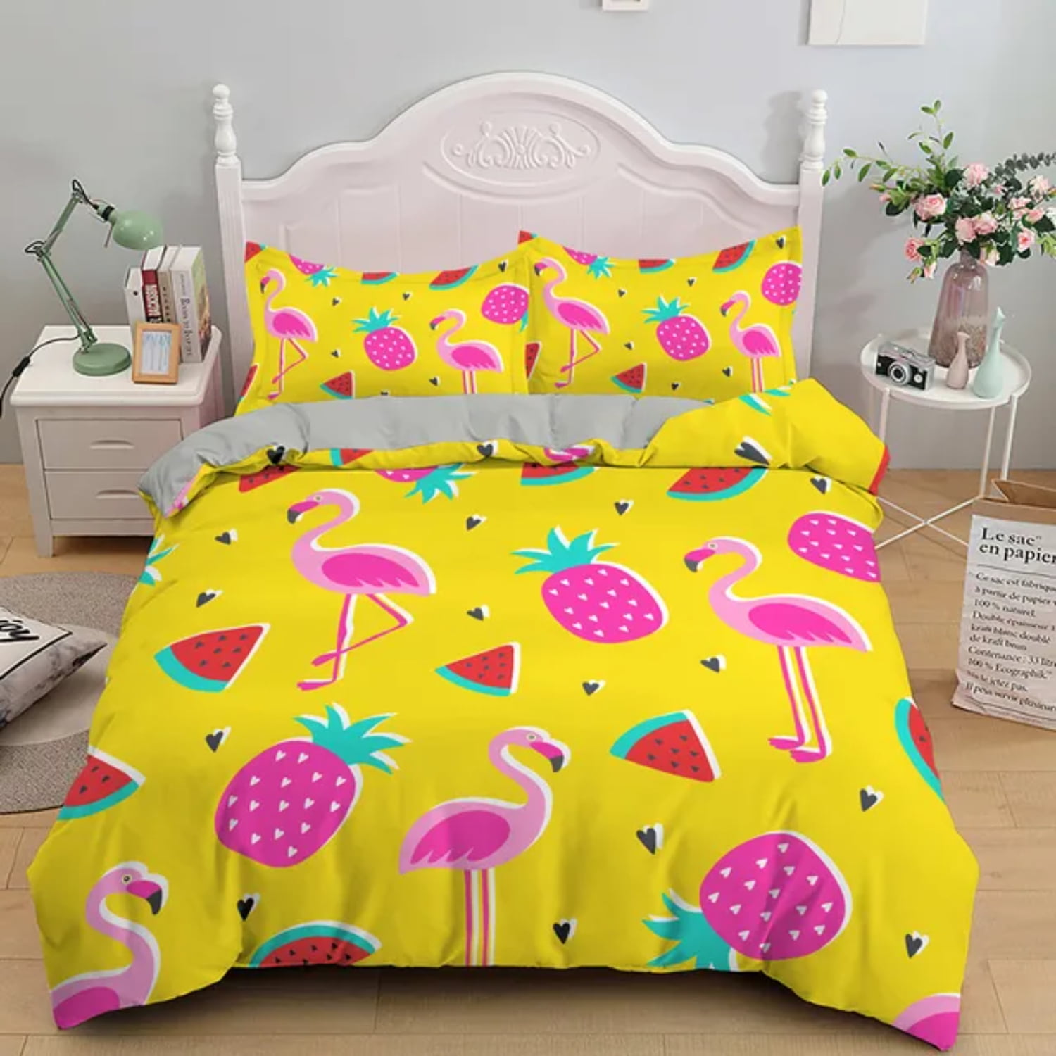 DUFDIE Cute Animal Single Size Bedding Set - Adorable Cat Dog Owl Panda ...