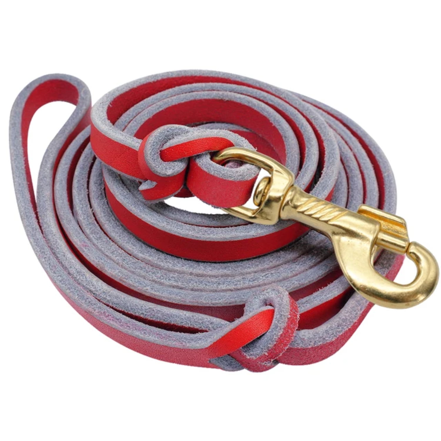 DUFDIE Durable Leather Dog Leash for Medium and Large Dogs - Adjustable ...