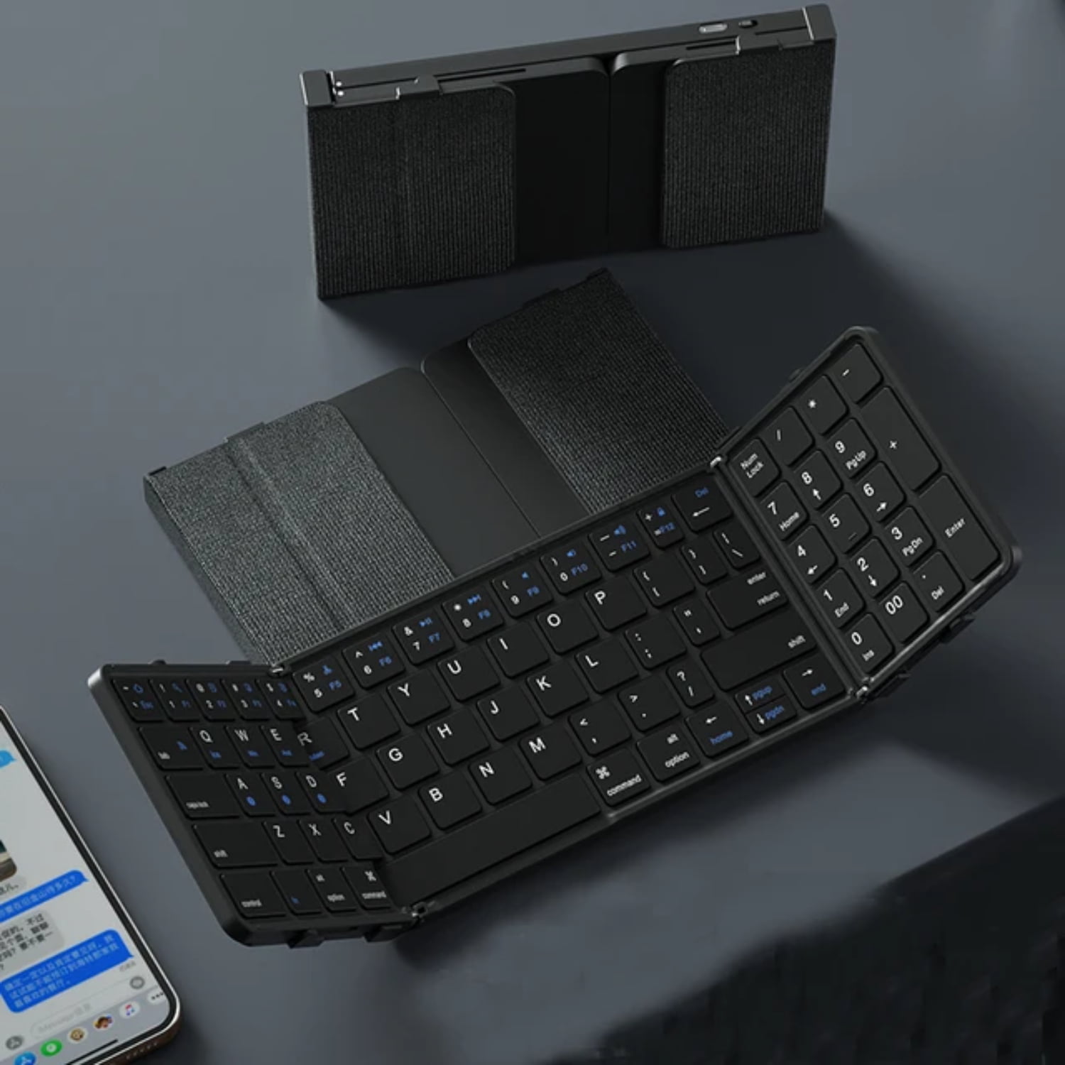 DUFDIE Foldable Bluetooth Keyboard for Folding Travel - Wireless ...