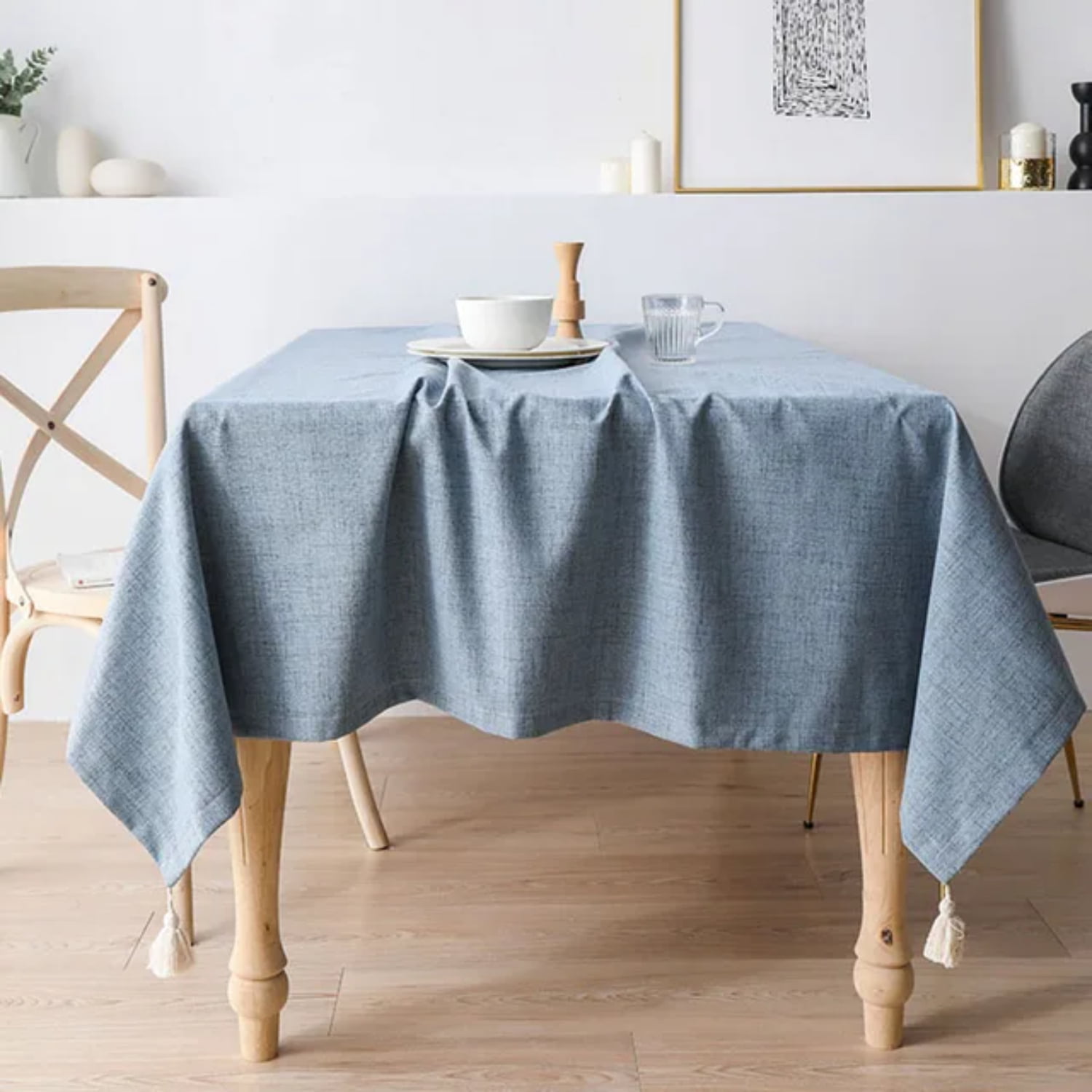 DUFDIE High-End Small Fresh Cotton and Linen Tablecloth Waterproof and ...
