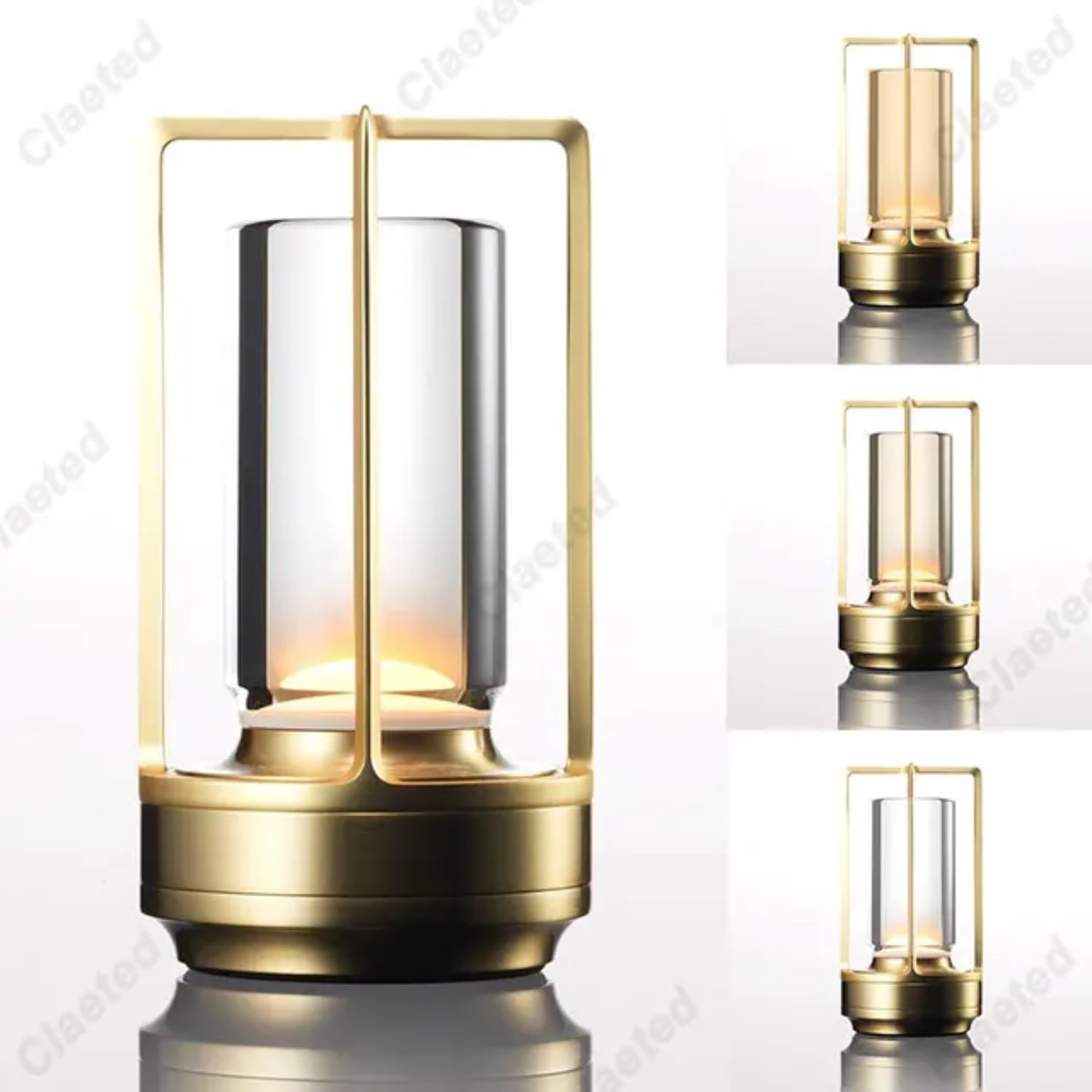 DUFDIE LED Cordless Table Lamp Industrial Style Metal Desk Lamps ...