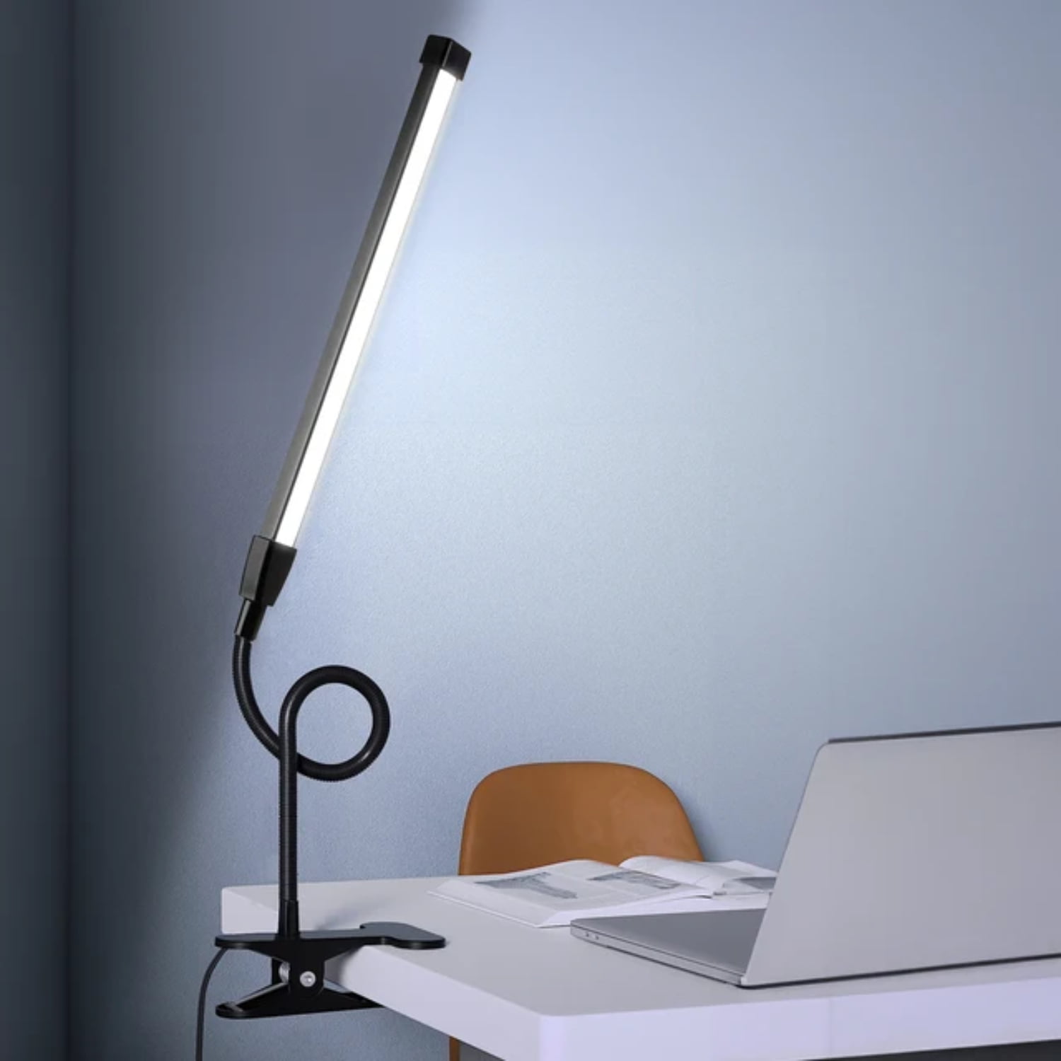 DUFDIE LED Desk Lamp Clamp Eye-Caring Clip Lights Office 3 Modes 10 ...