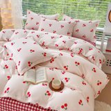 DUFDIE Luxurious Korean Style Full Queen Size Red Heart Bedding Set ...
