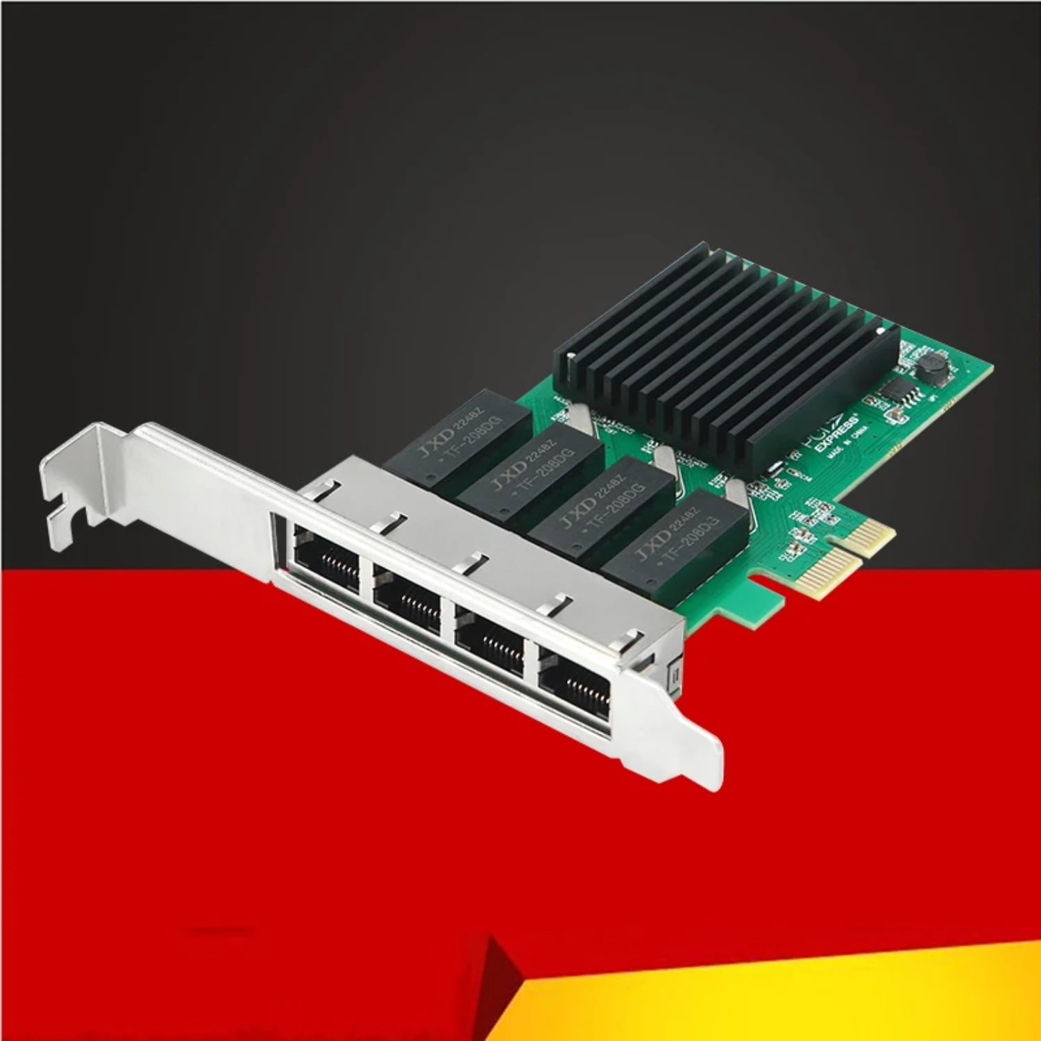 DUFDIE Quad Port Gigabit Ethernet Network Card PCIe x1 RTL8111H Chip 10 ...