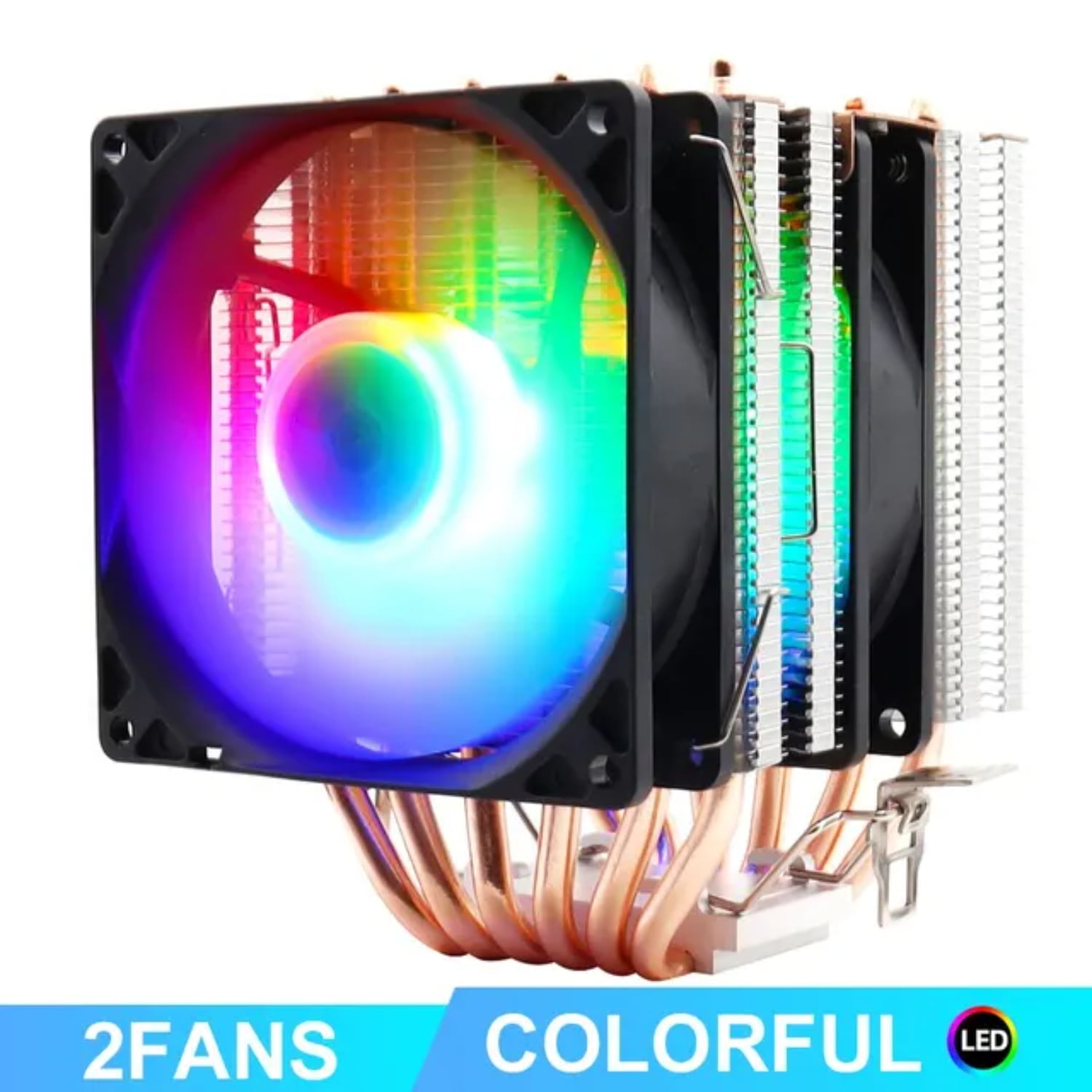 DUFDIE RGB CPU Cooler Silent PWM 4PIN 150W LGA1150 1151 1155 1200 1366 ...