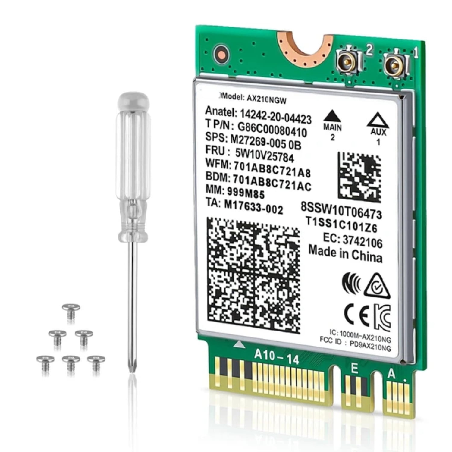 DUFDIE WiFi 6E 11AX Wireless Network Card 6GHz 5374 Mbps AX210NGW M.2 WiFi Card for Laptop ...