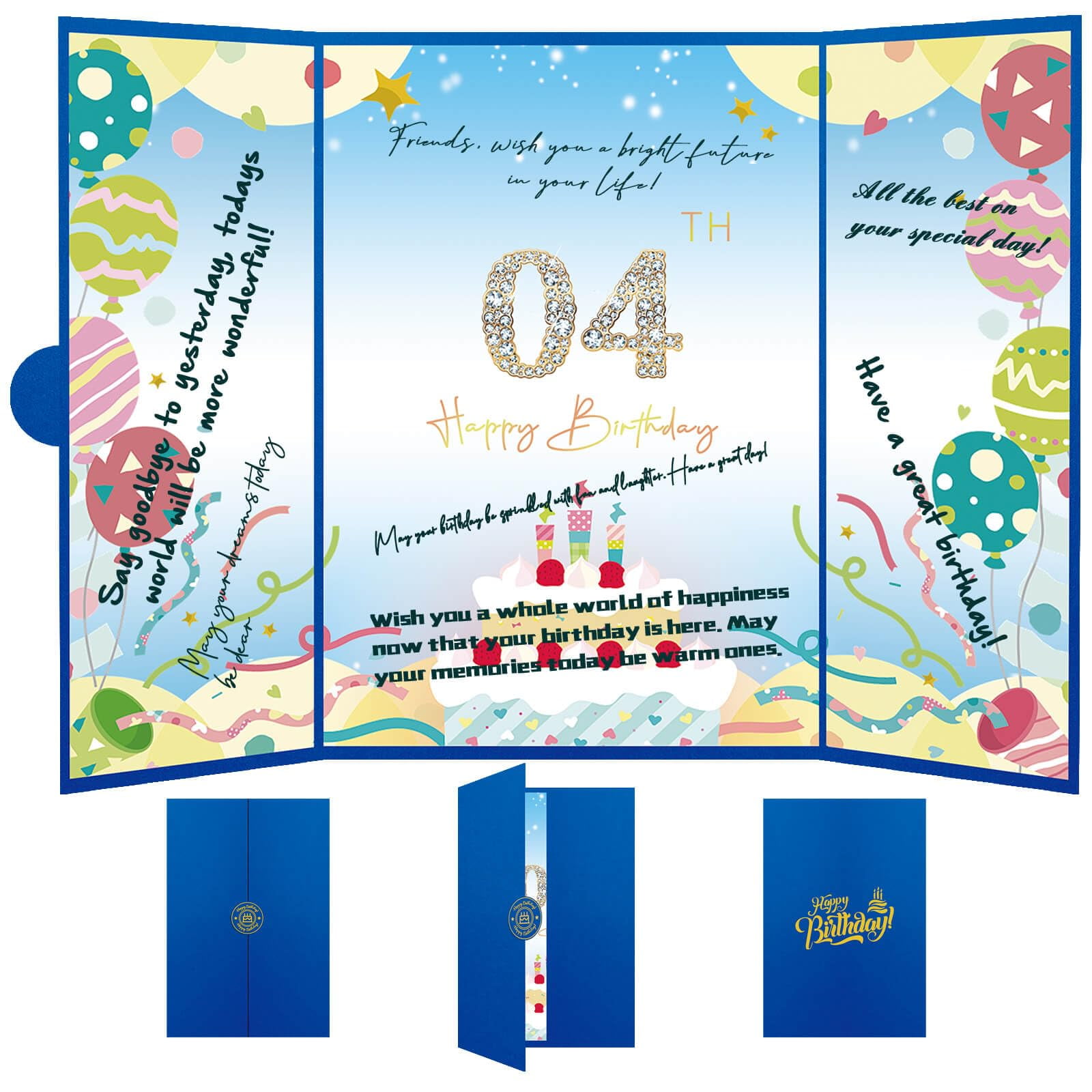DUGUTUL Happy 4th Birthday Decorations, Creative AFN1Birthday Guest ...