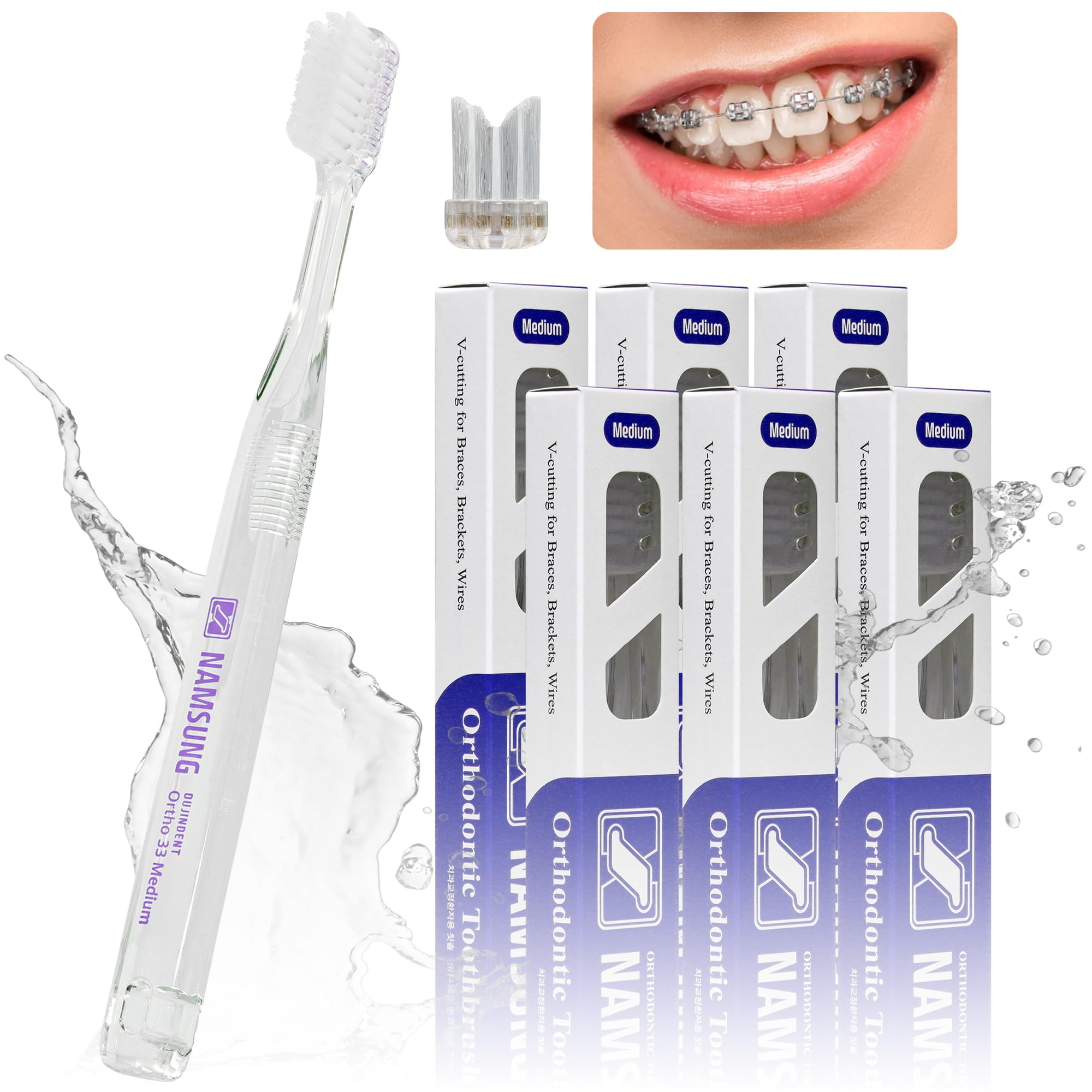 DUJINDENT Orthodontic Toothbrush for RRF12 Braces [6 Packs][Made in ...
