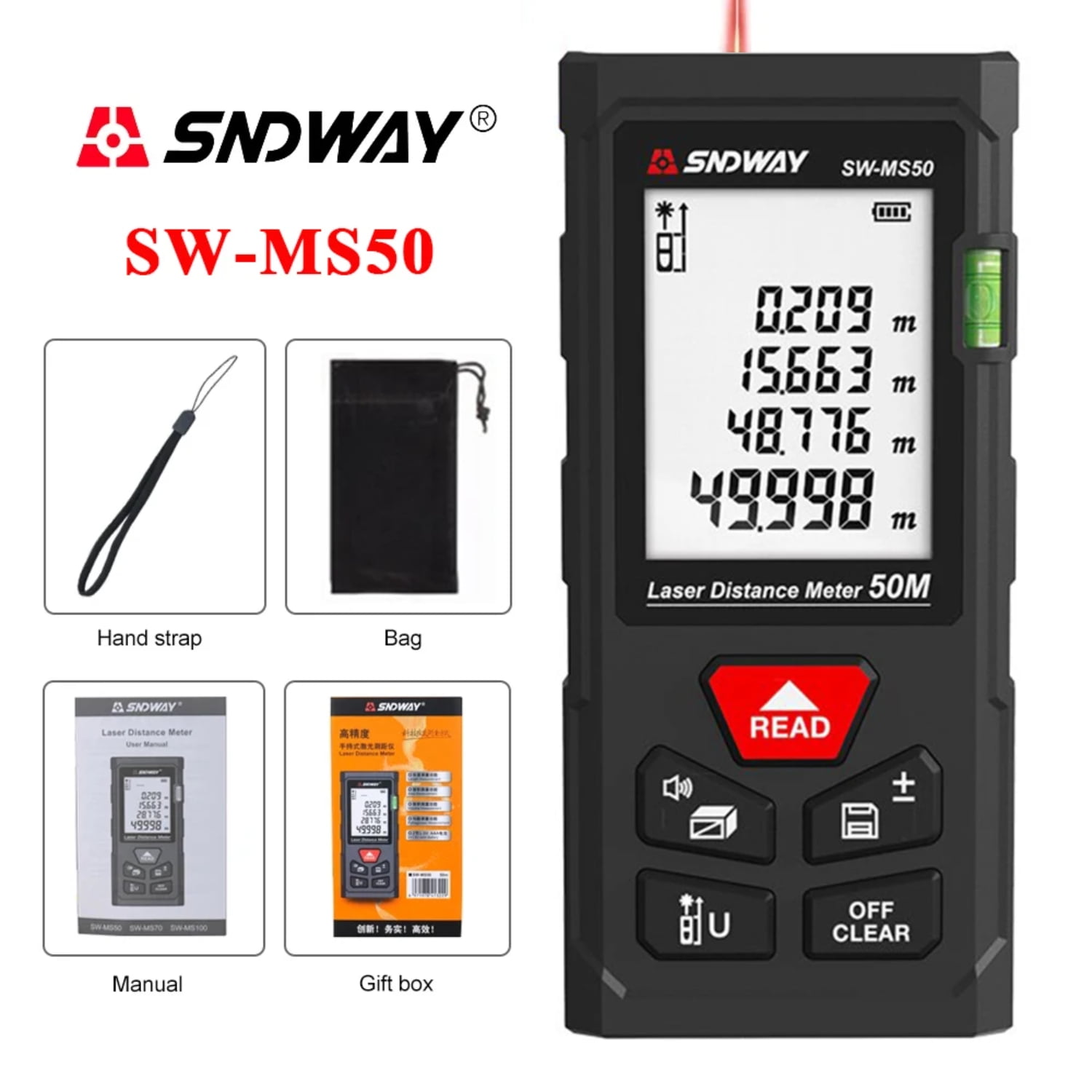 DUJRUIS MS/DR/DG Series Digital Rangefinder Laser Disctance Meter ...