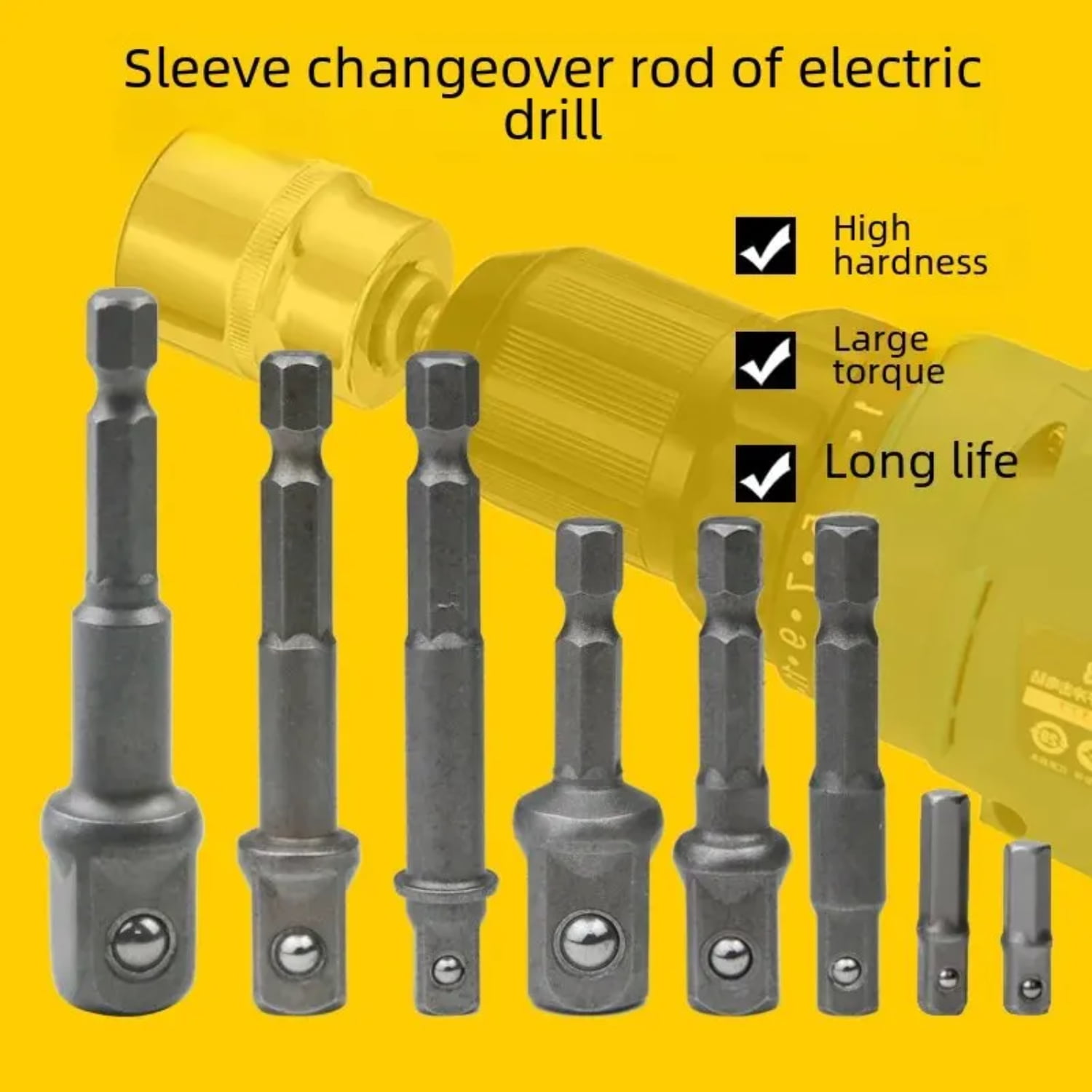 DUJRUIS Versatile and Durable 6-Cavity Handle Conversion Adapter Rod ...