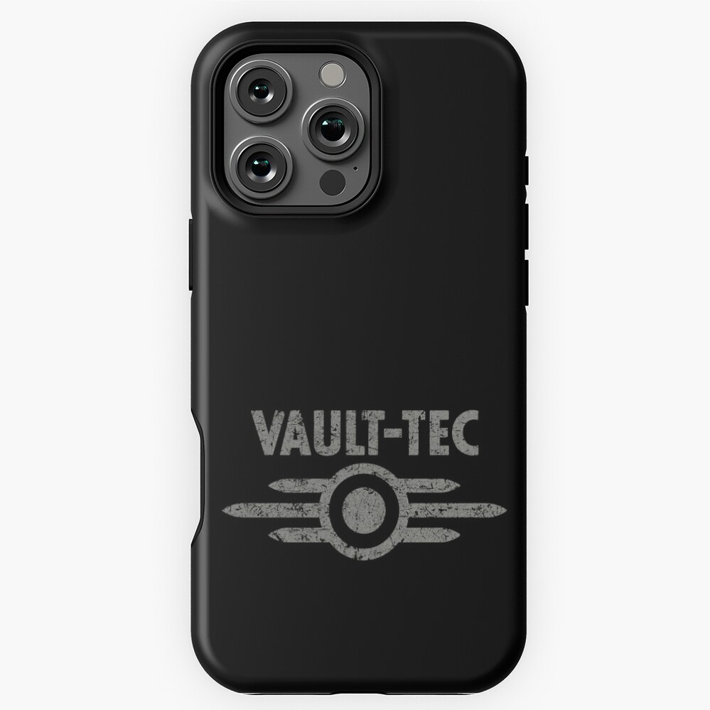 DUK FAT Vault Tec Distressed Silver Phone Case for iPhone 16 15 14 13 ...