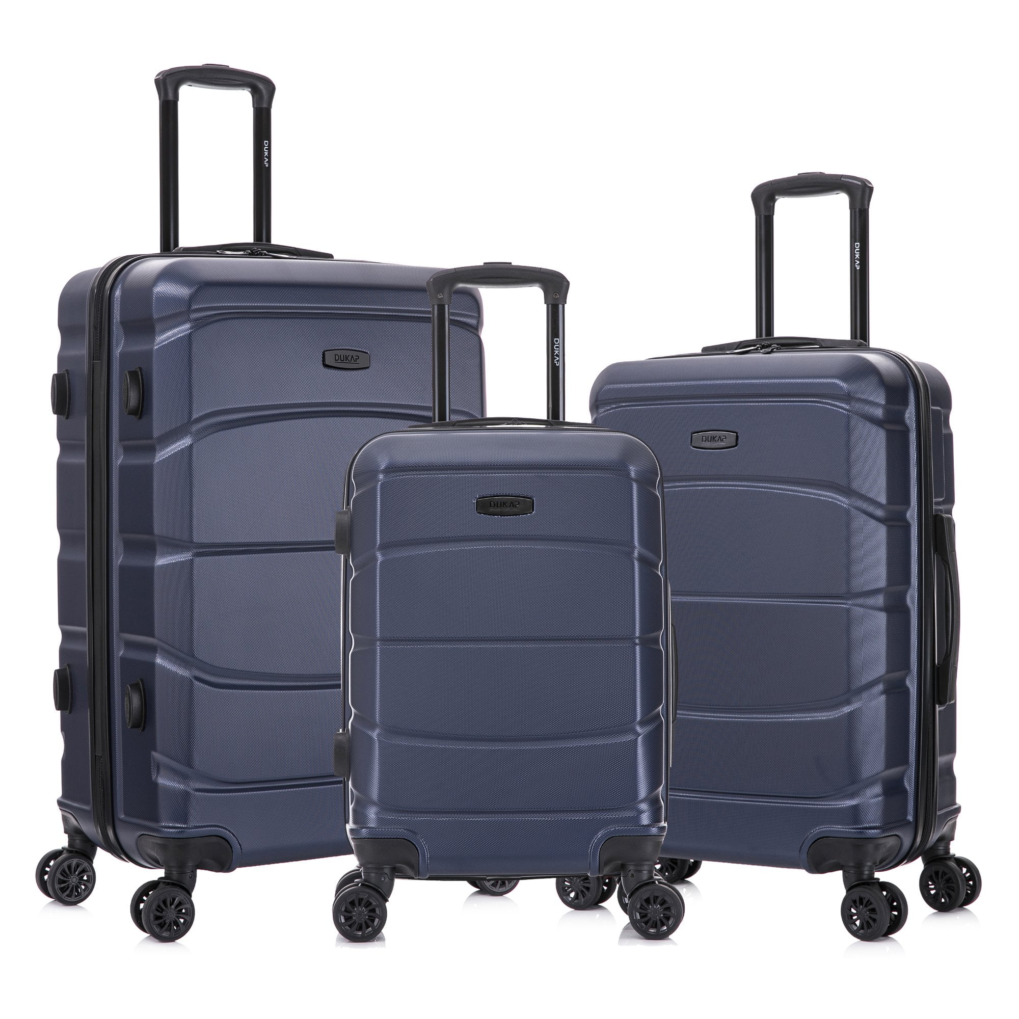 DUKAP SENSE 3-Piece Hardside Luggage Sets with Spinner Wheels, Handle ...