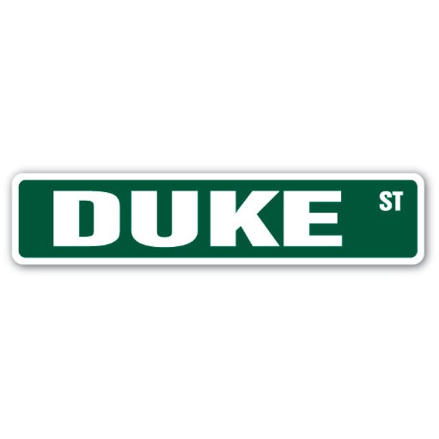 DUKE Street Sign Childrens Name Room Sign | Indoor/Outdoor | 36" Wide ...