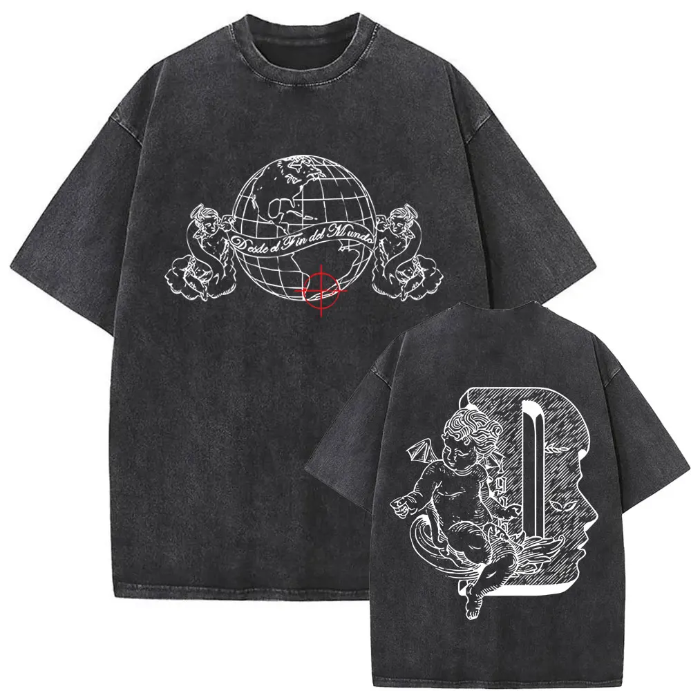 DUKI Men's Hip Hop Oversized Cotton Short Sleeve T-Shirt - Vintage ...