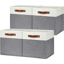 Ornavo Home Foldable Collapsible Storage Box Bins Linen Fabric Shelf ...