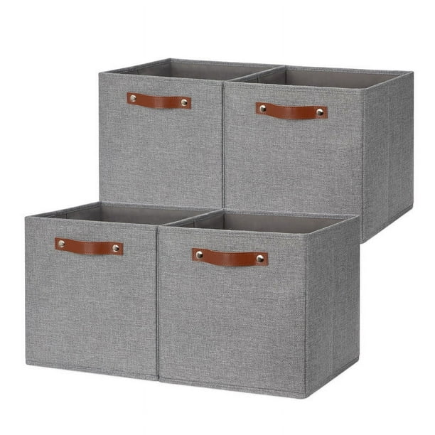 DULLEMELO Cube Storage Bins 12 Inch Storage Cubes 4PCS Fabric Organizer ...