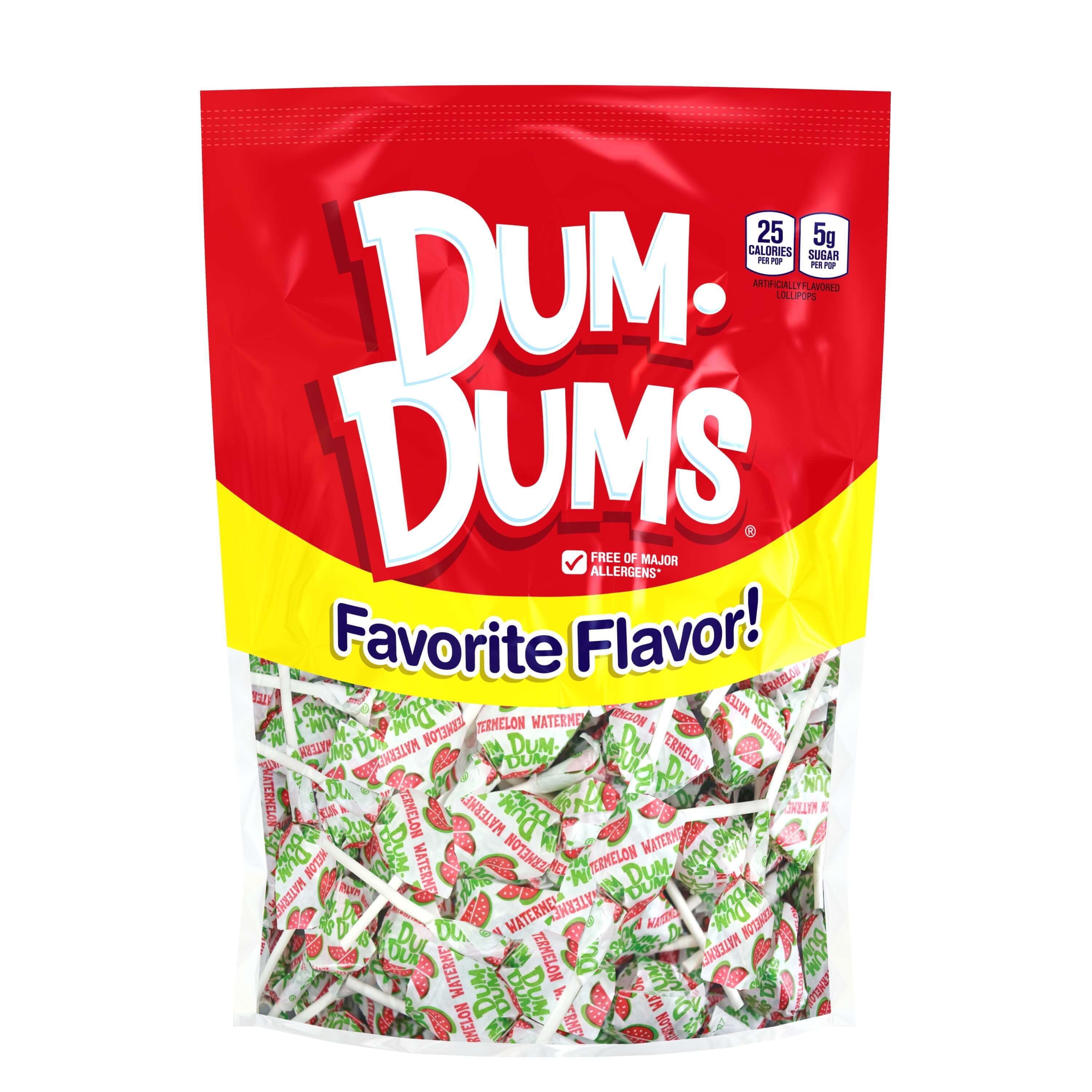 Dum Dums Watermelon Lollipops, 50 Ct Bag, OU Kosher - Walmart.com