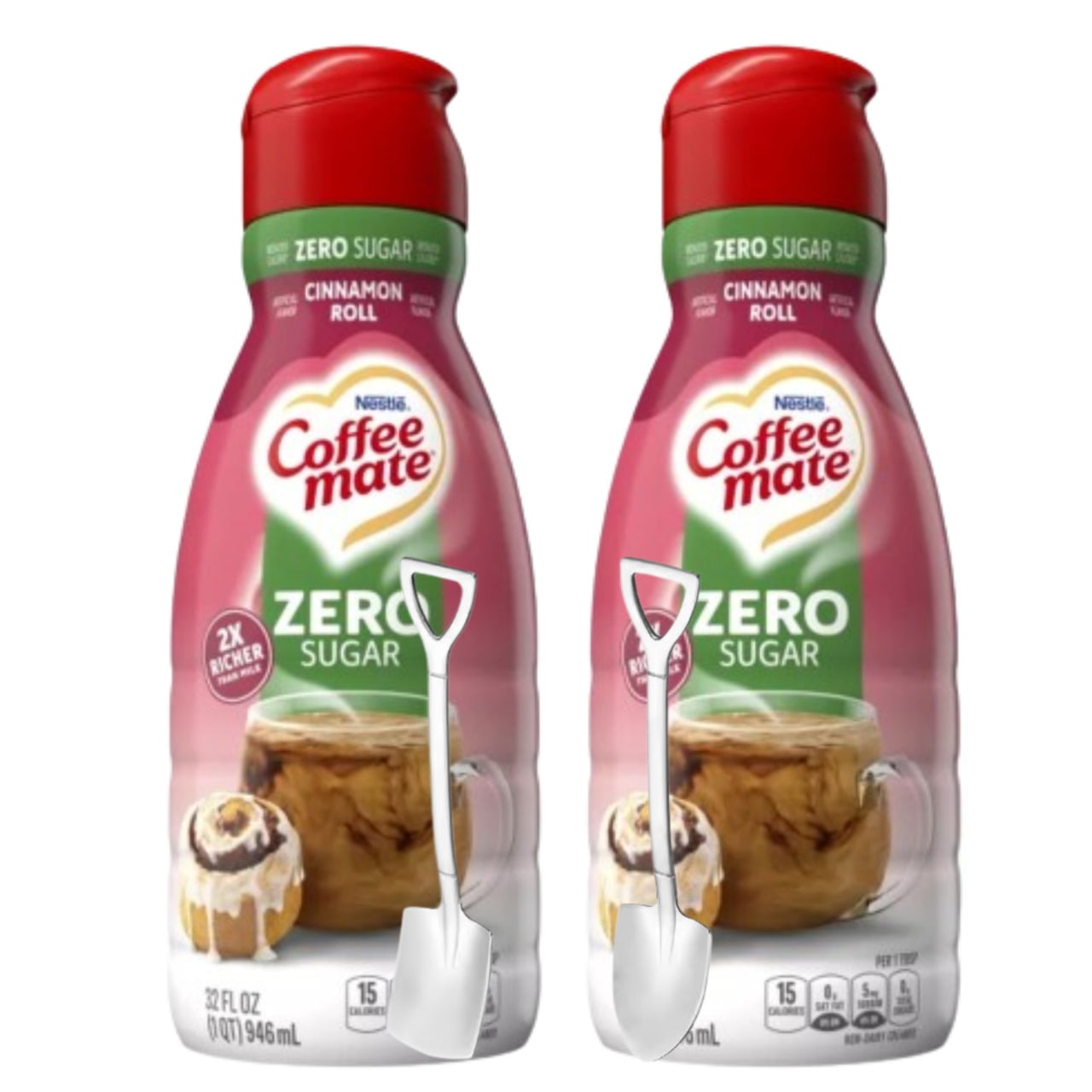 DUMBASS Coffee-Mate Liquid Coffee Creamer.- Two (2) 32 fl oz Bottles of ...