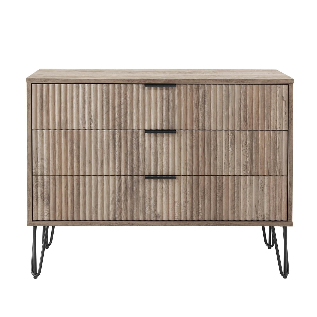 DUMBO Modern Engineered Wood Dresser with 3-Drawers in Gray - Walmart.com