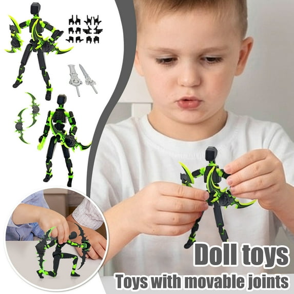 DUMMY 13 Robot Action Figure(5.4inch), Colorful Multi-Jointed Movable ...